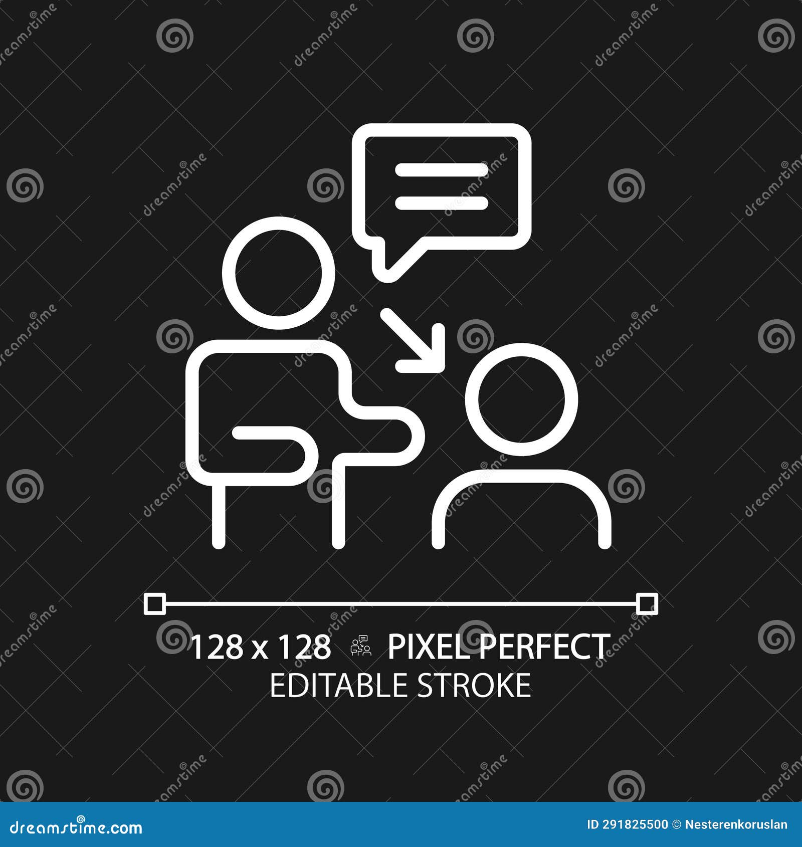 2D Customizable Thin Linear White Coaching Icon Stock Illustration ...