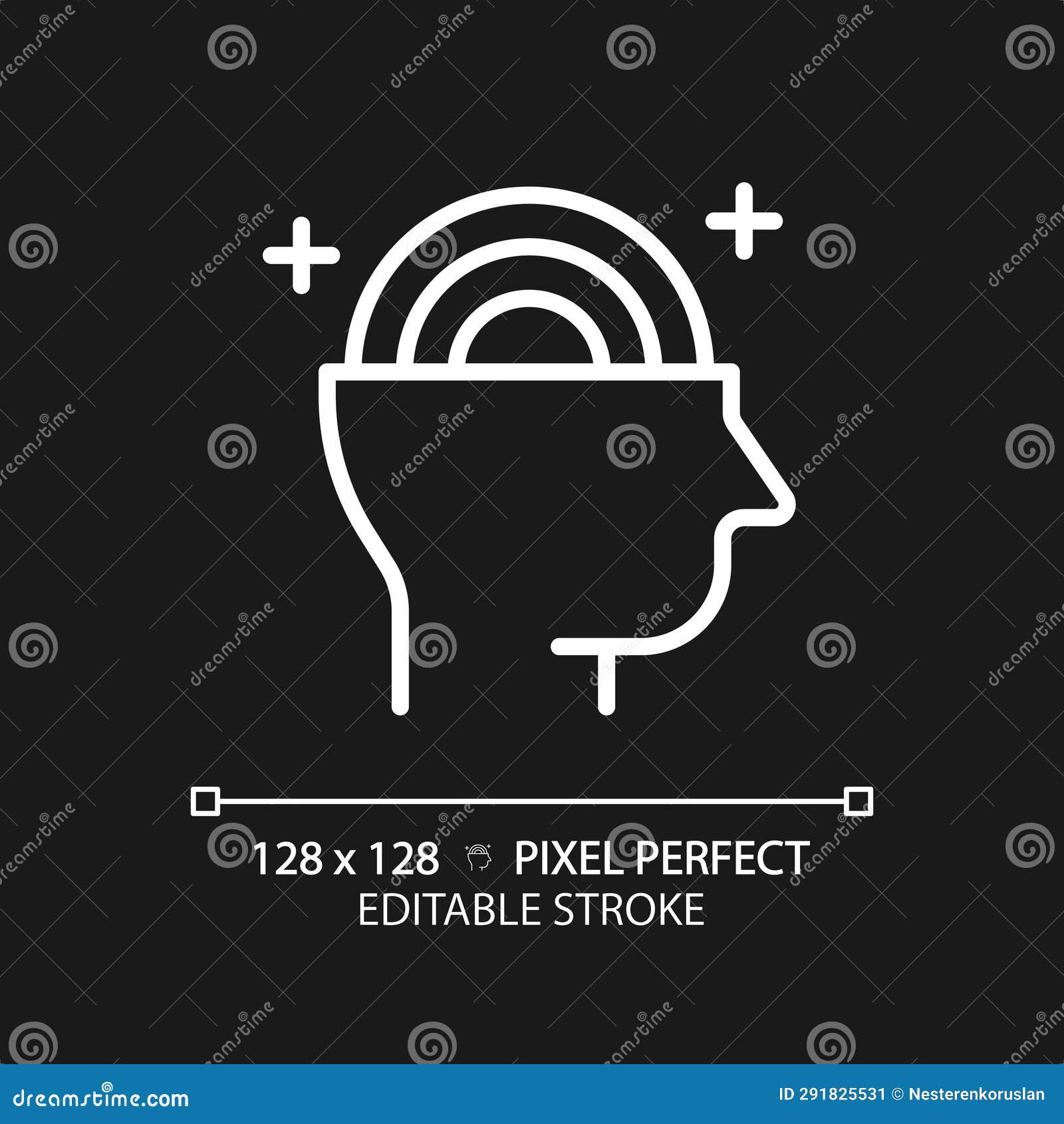 White Psychology Icon Isolated On White Background. Psi Symbol. Mental ...