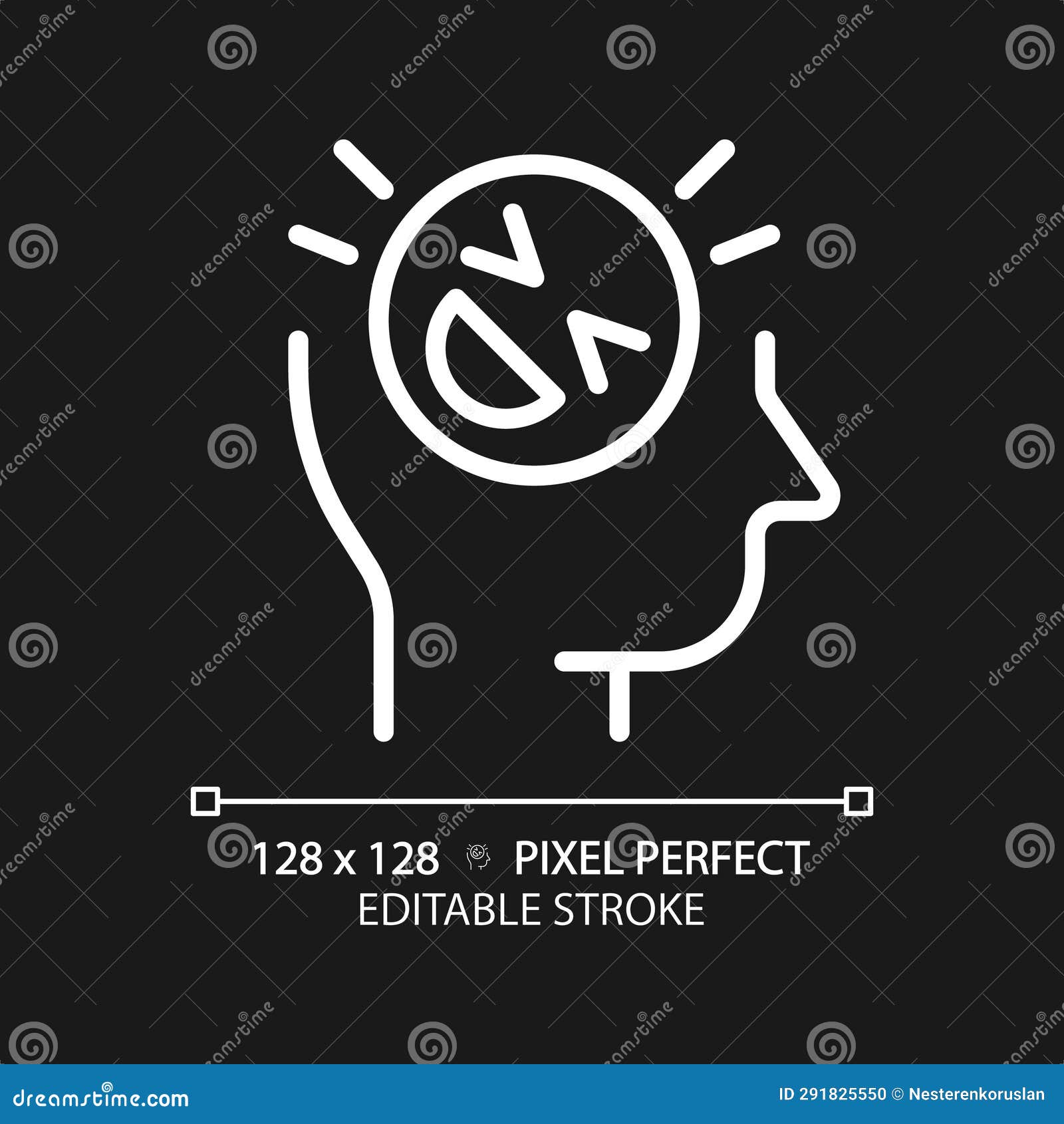 2D Customizable Thin Linear White Sense of Humor Icon Stock Vector ...