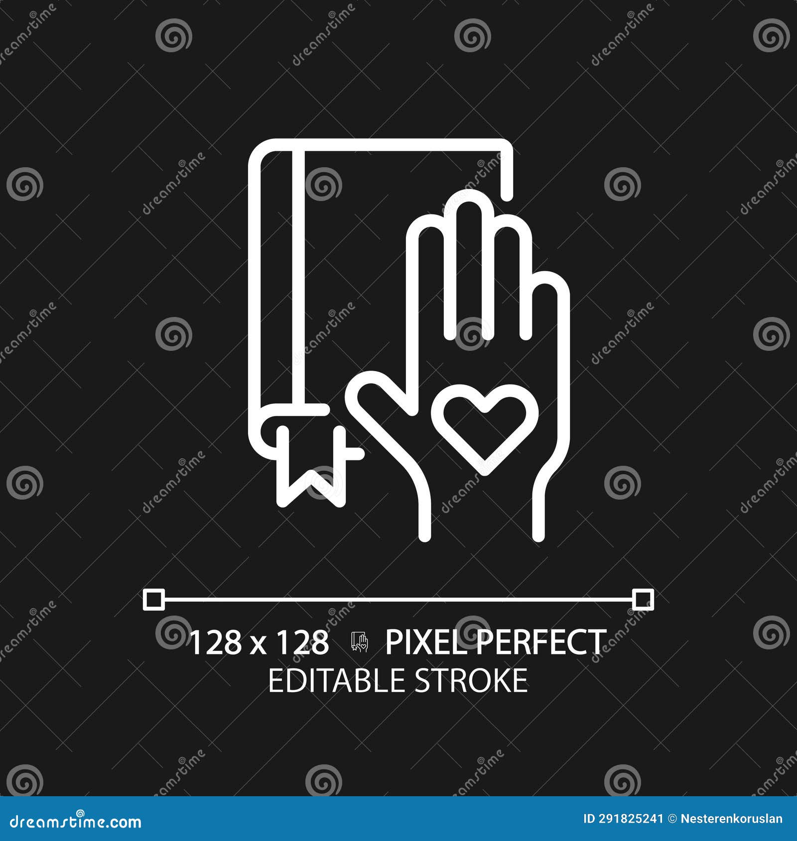 2D Customizable Thin Linear White Willingness Icon Stock Illustration ...