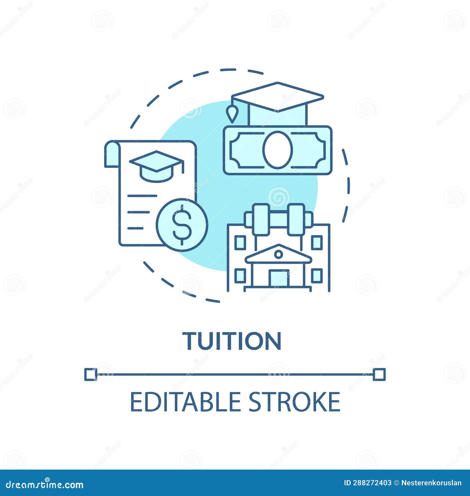 2D Customizable Tuition Line Icon Concept Stock Vector - Illustration ... 2D Customizable Tuition Line Icon Concept Stock Vector - Illustration ...