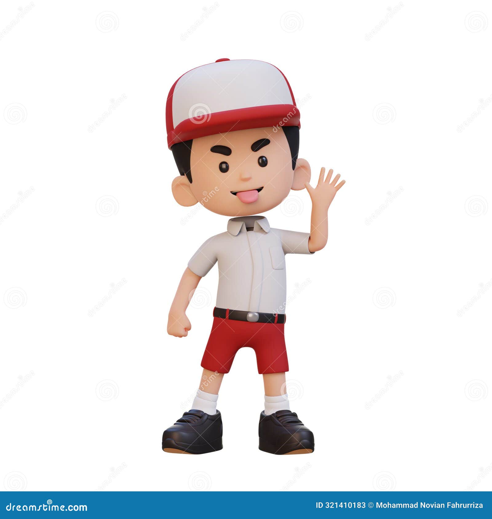3D cute boy make fun of stock image. Illustration of school - 321410183