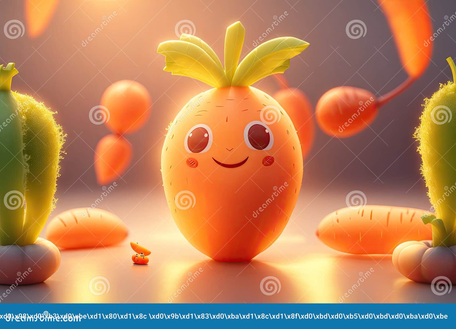 Carrot Smile Illustration Of Dancing Vegetable Cheerfull Caricature ...