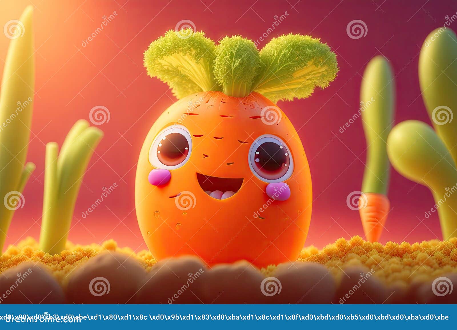 Carrot Smile Illustration Of Dancing Vegetable Cheerfull Caricature ...