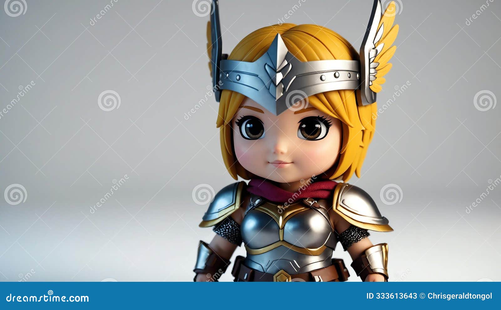 3d Cute Valkyrie Isolated in White Ai Generated Stock Illustration ...