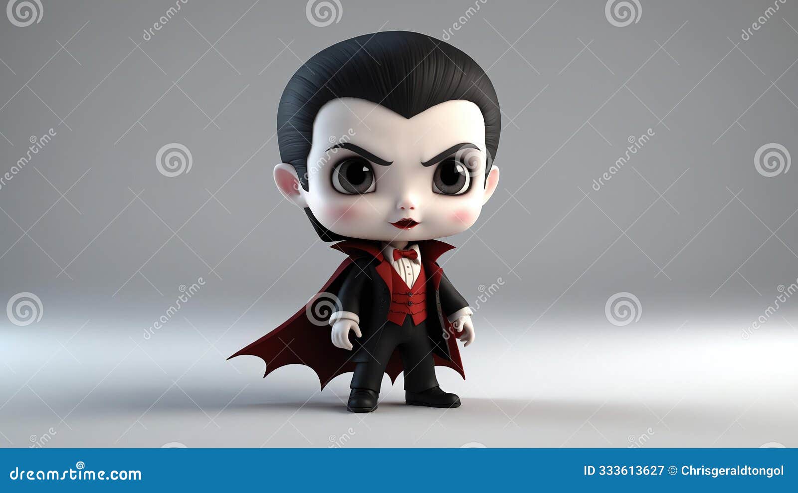 3d Cute Vampire Character Isolated in White Ai Generated Stock ...