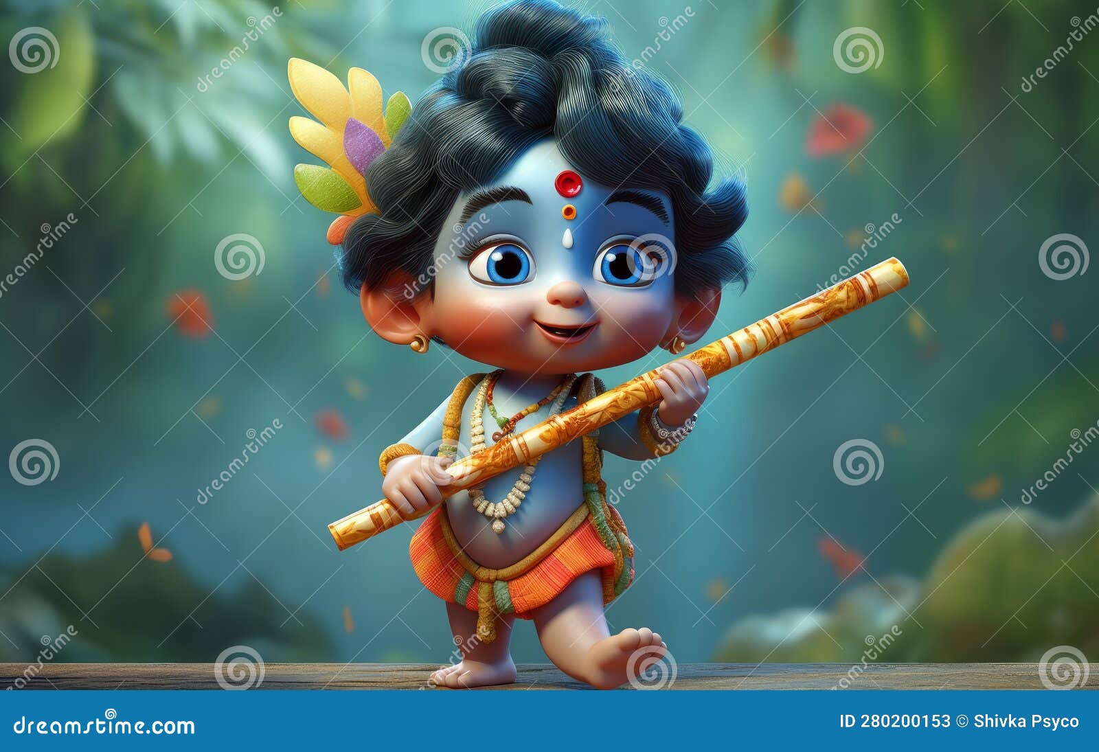 3D Cutest Little Krishna Realistic Generative AI Stock Illustration ... 3D Cutest Little Krishna Realistic Generative AI Stock Illustration ...