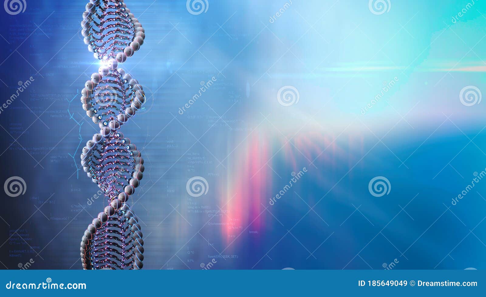 3d Cyber-Dna Molecule. Background Stock Illustration - Illustration of ...
