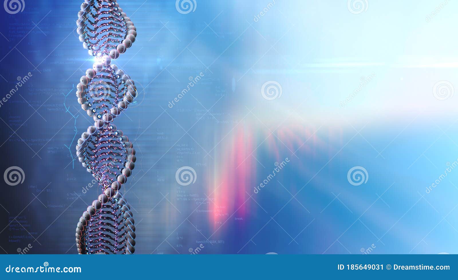 3d Cyber-Dna Molecule. Background Stock Illustration - Illustration of ...