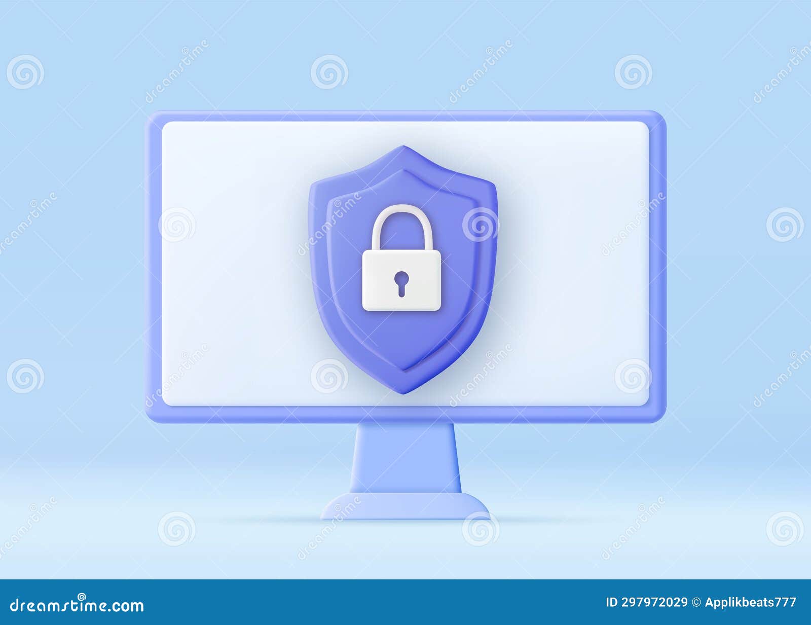 3D Cyber Security Technology Mechanism Concept Stock Vector ...