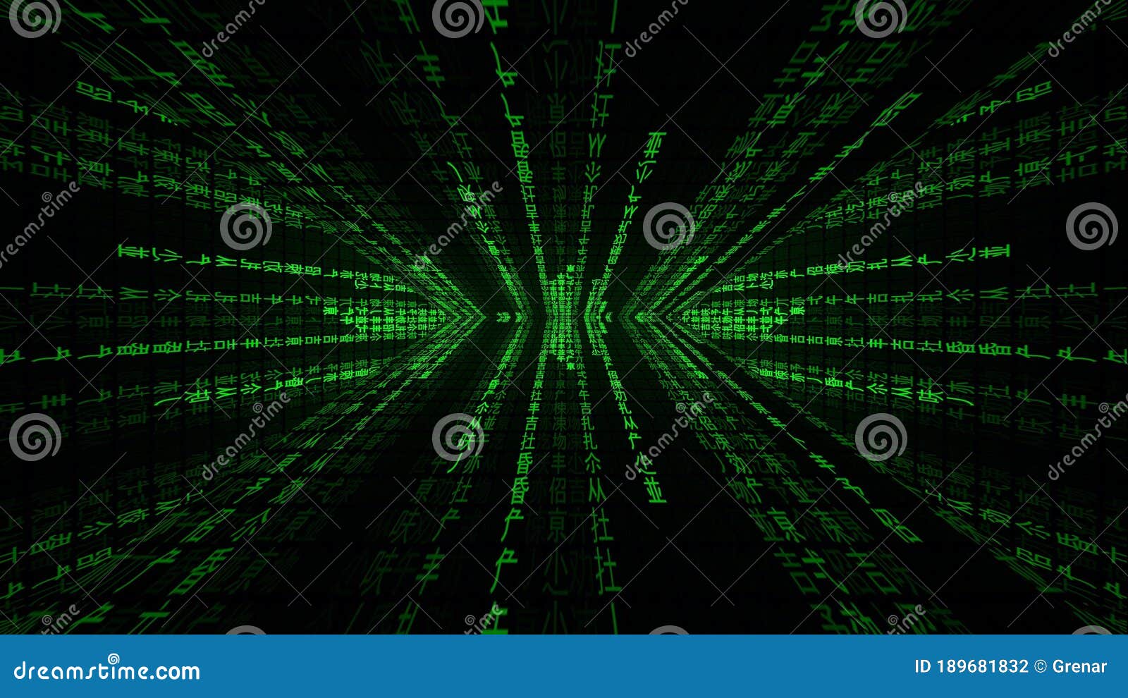 Source Code Corridor Matrix Chinese Stock Illustration - Illustration ...