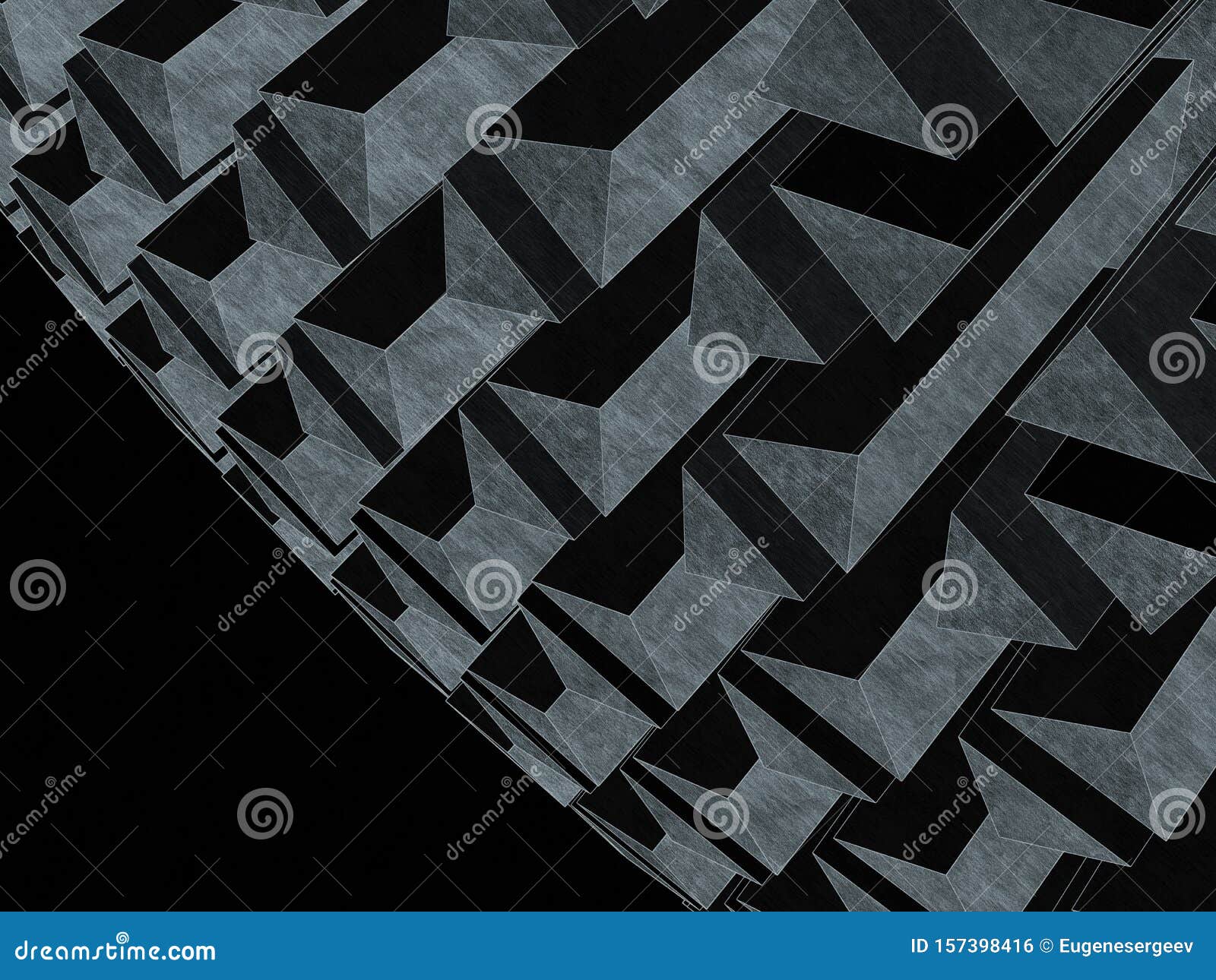 3d Dark Structure and Black Copy-space Stock Illustration ...