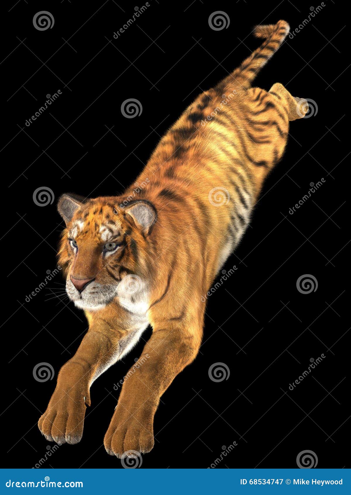 3D, das Tiger springt stockbild. Illustration von tiger - 68534747