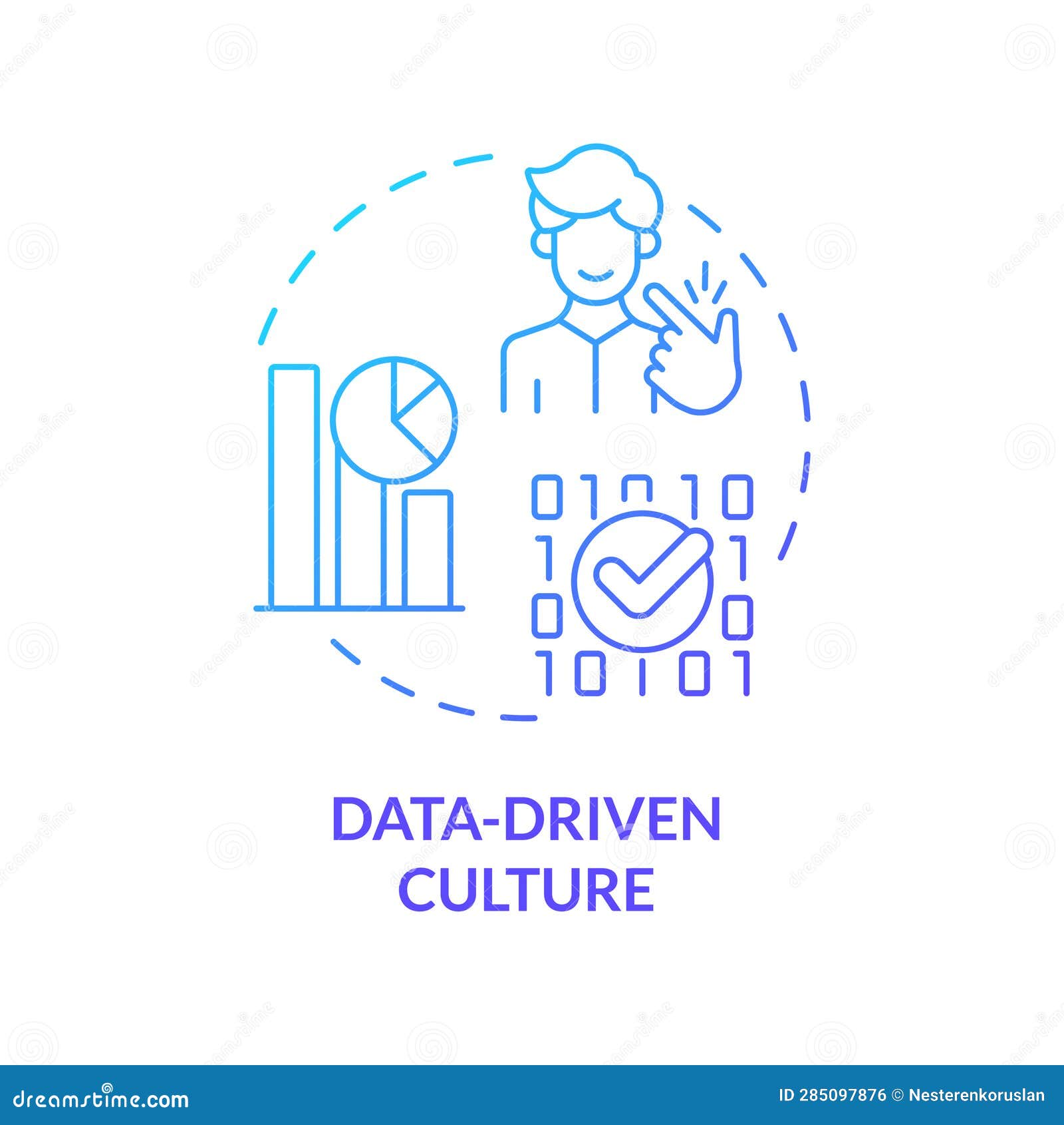 2D Data-driven Culture Concept Linear Icon Stock Vector - Illustration ... 2D Data-driven Culture Concept Linear Icon Stock Vector - Illustration ...