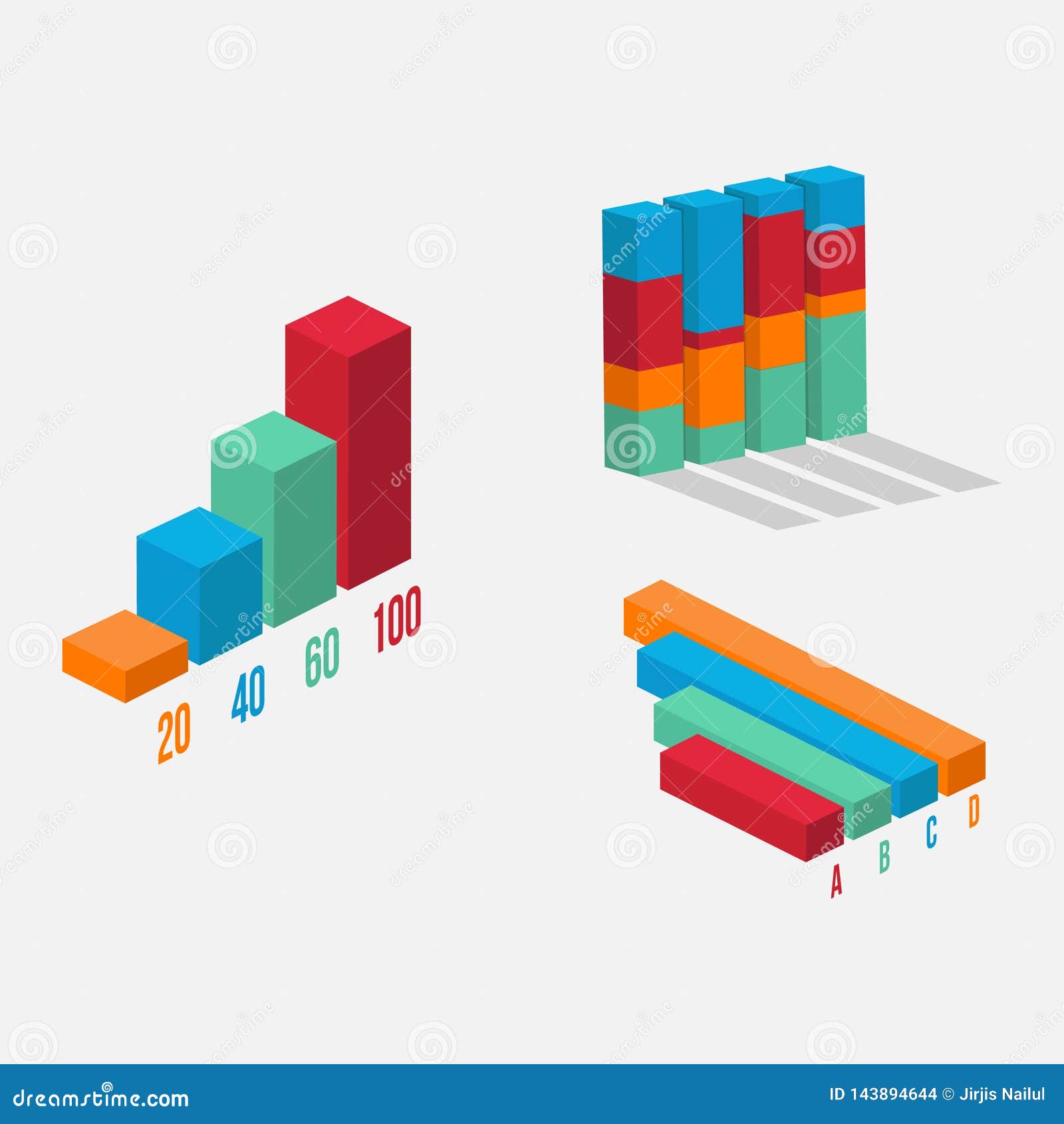 3D Data Tool Infographic Element Vector Stock Vector - Illustration of ...