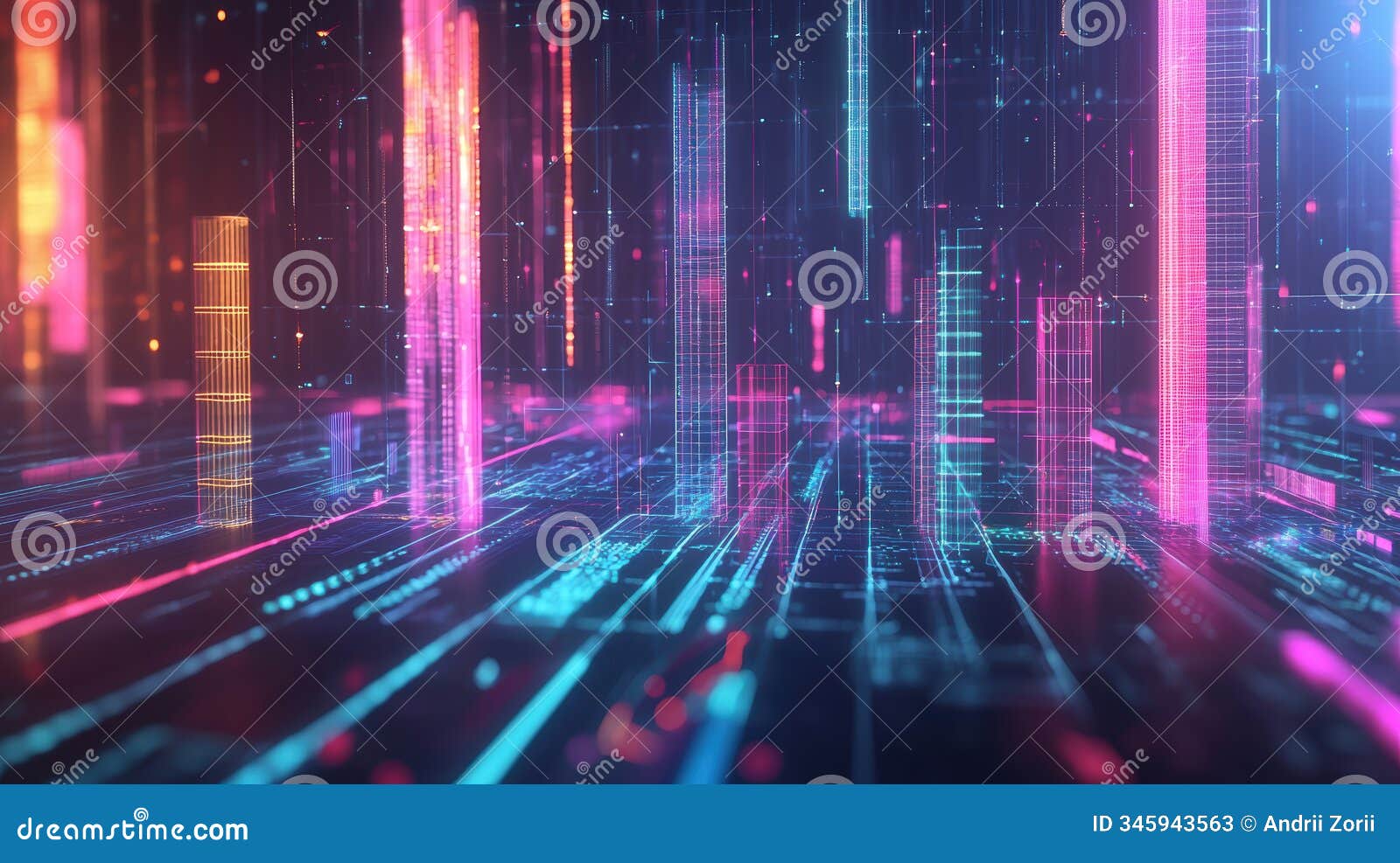 3D Data Visualization of AI Industry Growth from 2023 To 2030 for Tech ...