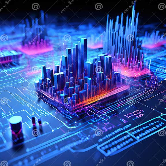 D Data Visualization Representing Complex Data Sets Analytics Stock ...