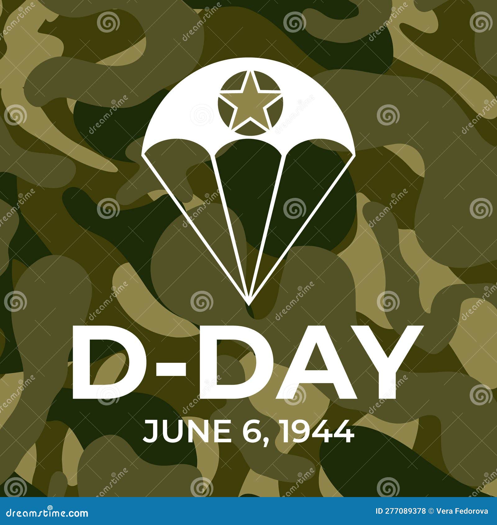 D-Day Banner. Vector Template for Typography Poster, Flyer, Postcard ...