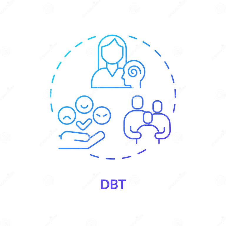 2D DBT Gradient Line Icon Concept Stock Illustration - Illustration of ...