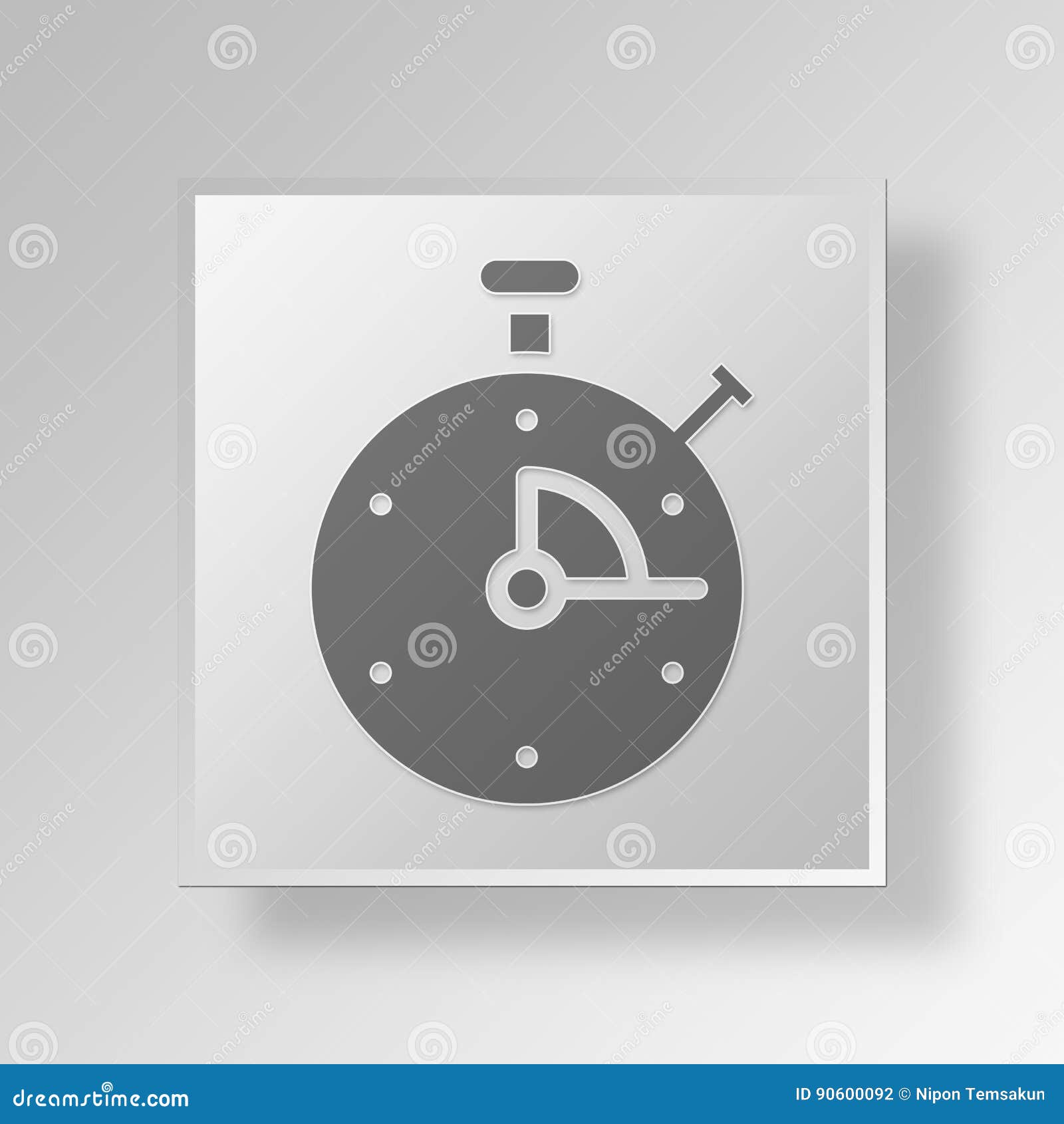 3D Deadline Icon Business Concept Stock Illustration - Illustration of ...