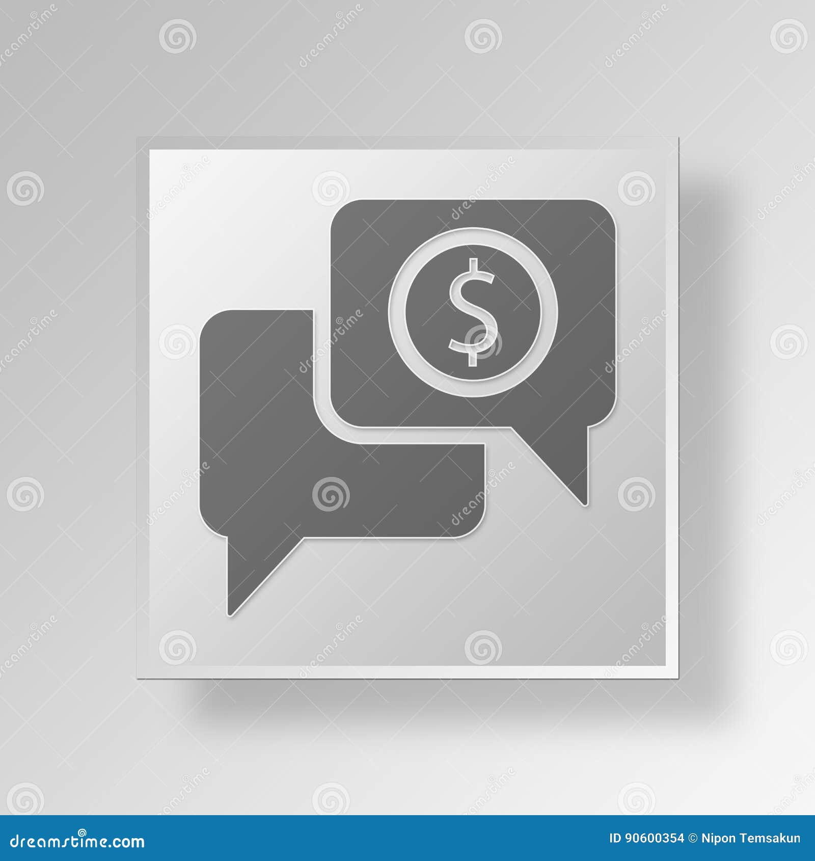 3D Dealing Icon Business Concept Stock Illustration - Illustration of ...