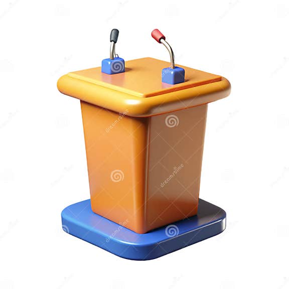3D Debate Podium Icon stock photo. Image of club, podium - 359826420