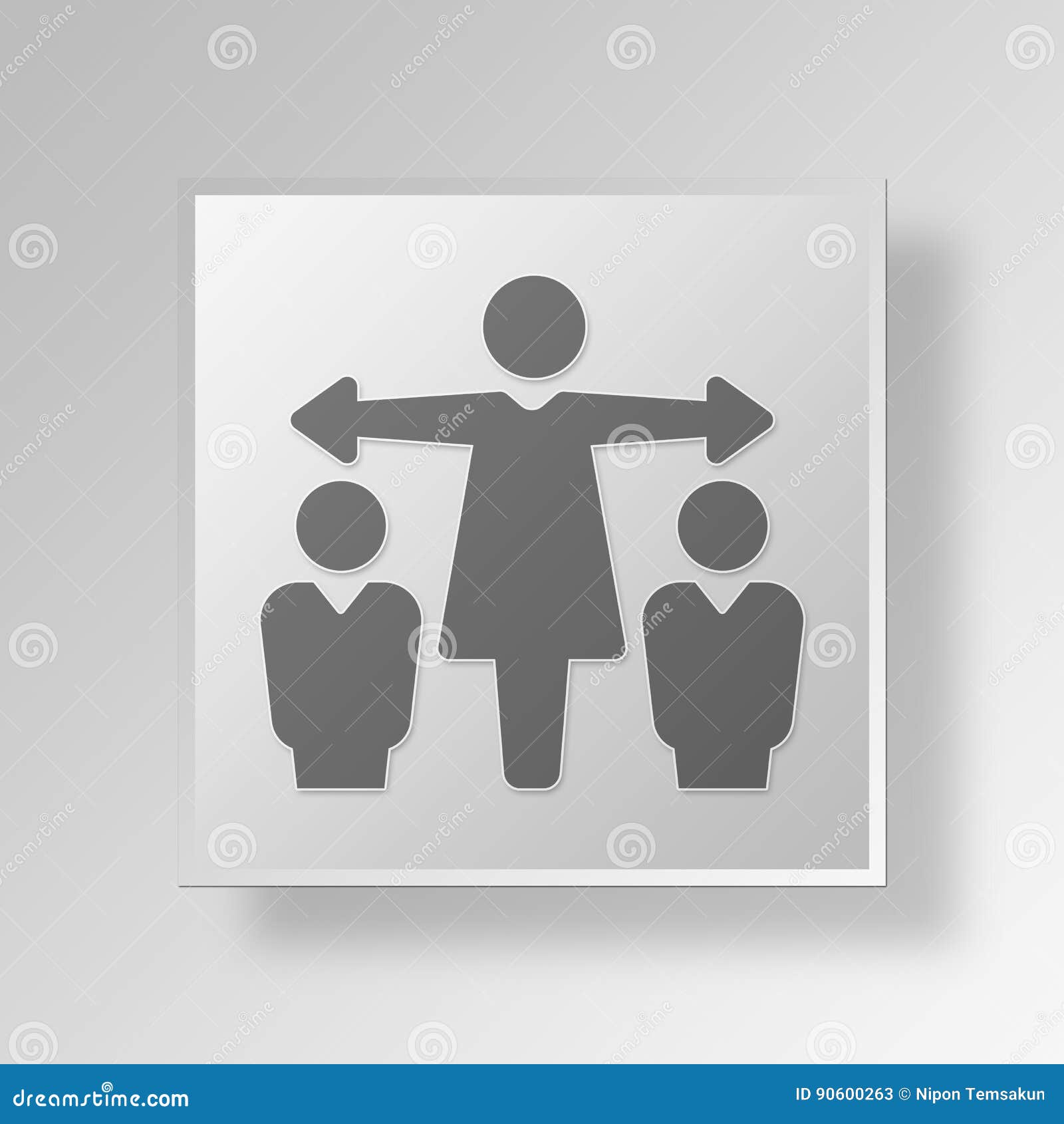 3D Decision Making Icon Business Concept Stock Illustration ...