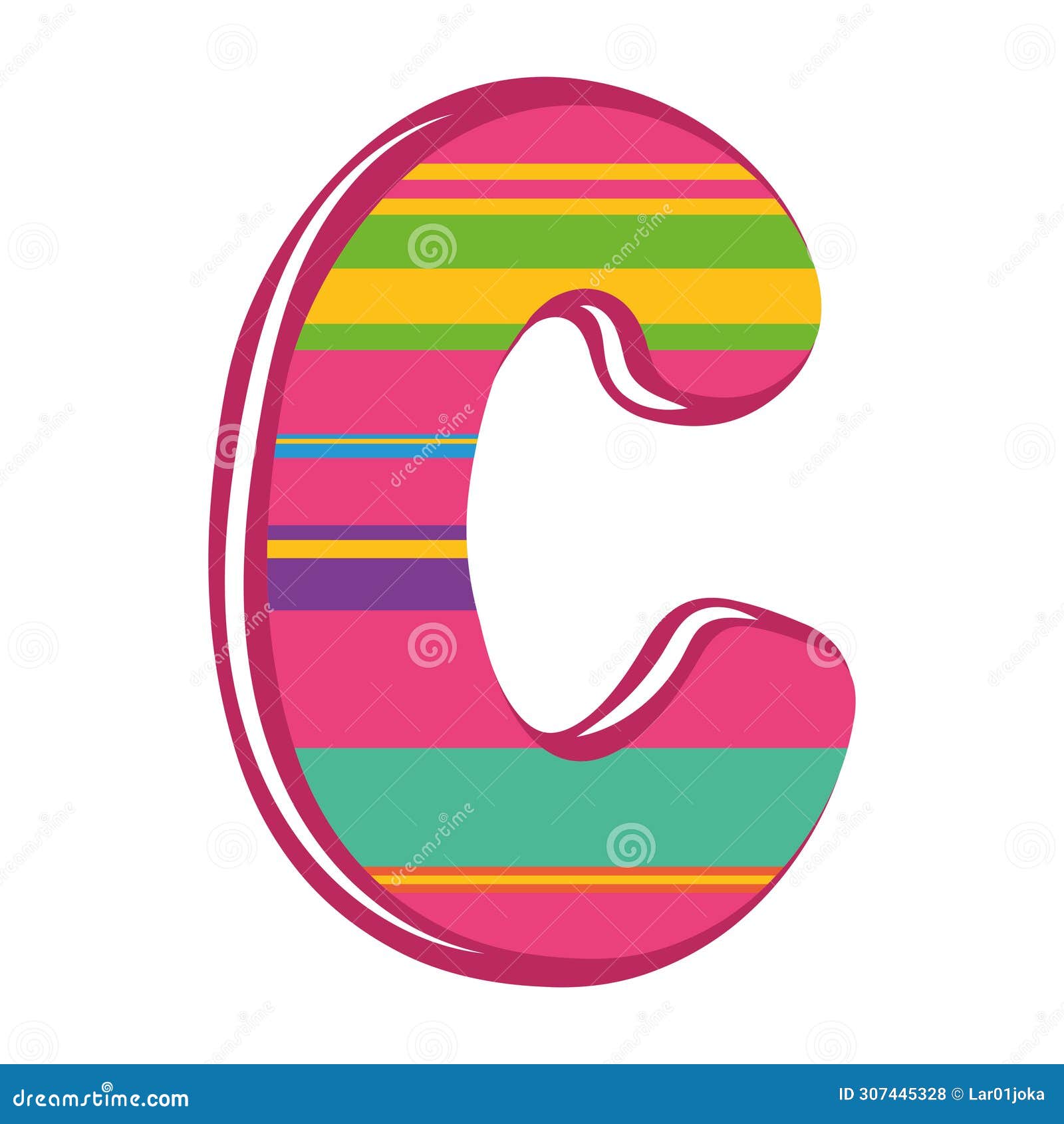3D Decorated Alphabet Letter Vector Stock Vector - Illustration of ...