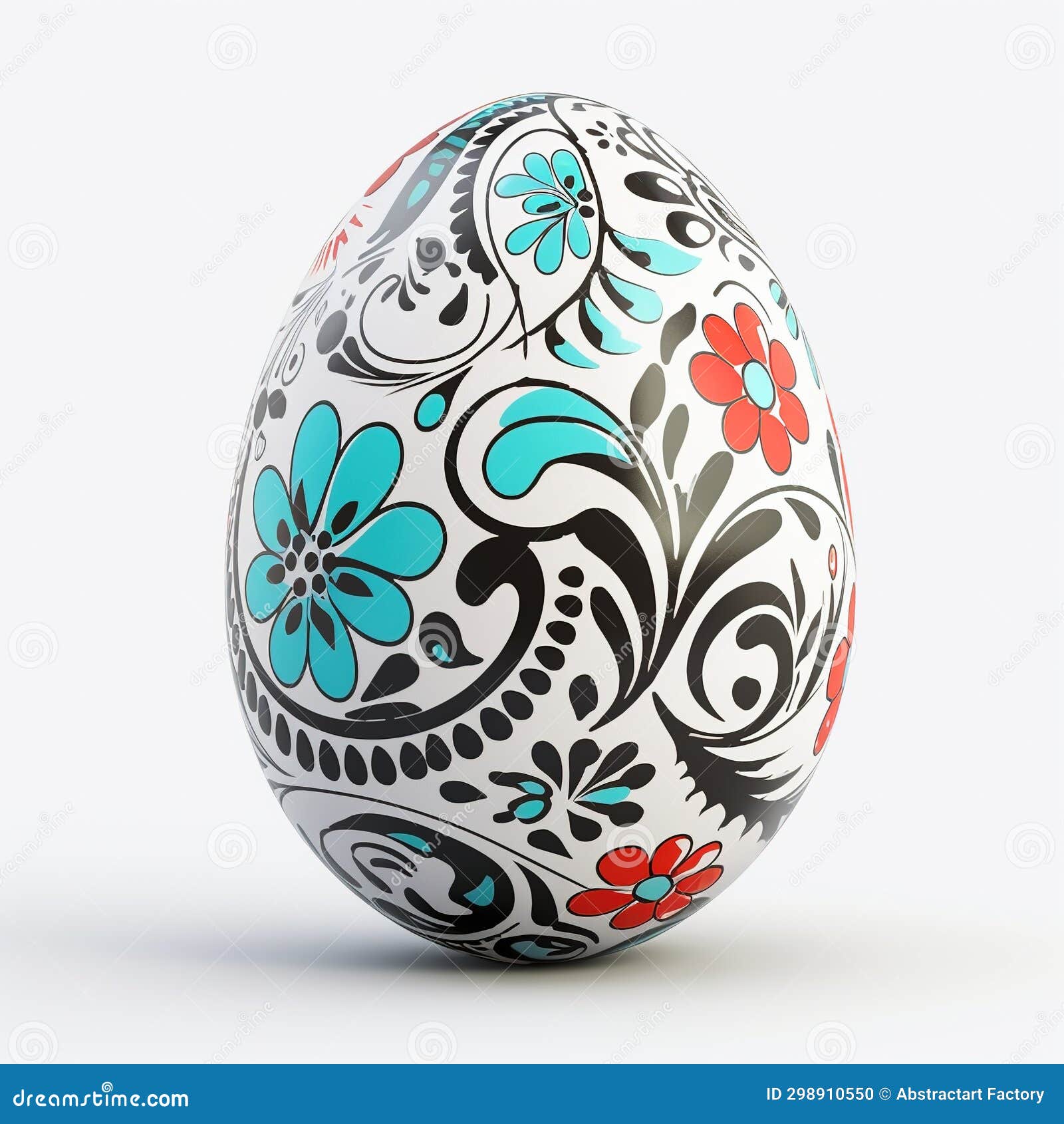 3d Decorative Realistic Egg Shell. Easter Egg on White Background Stock ...