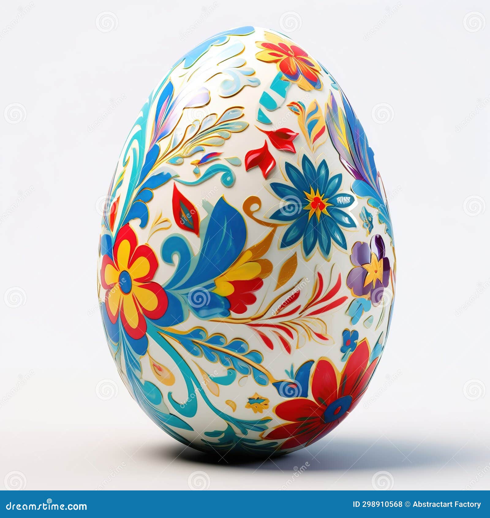3d Decorative Realistic Egg Shell. Easter Egg on White Background Stock ...