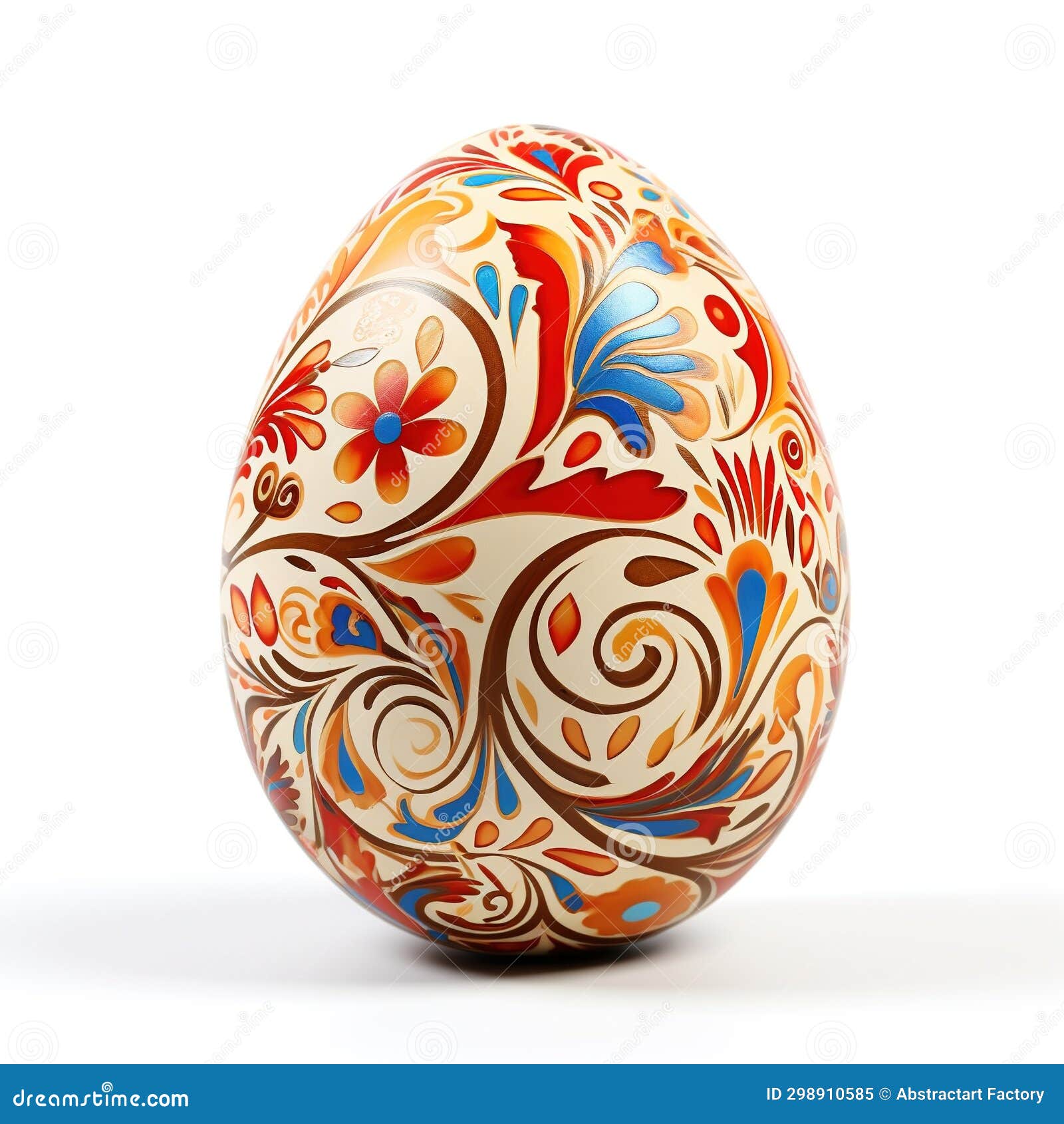 3d Decorative Realistic Egg Shell. Easter Egg on White Background Stock ...