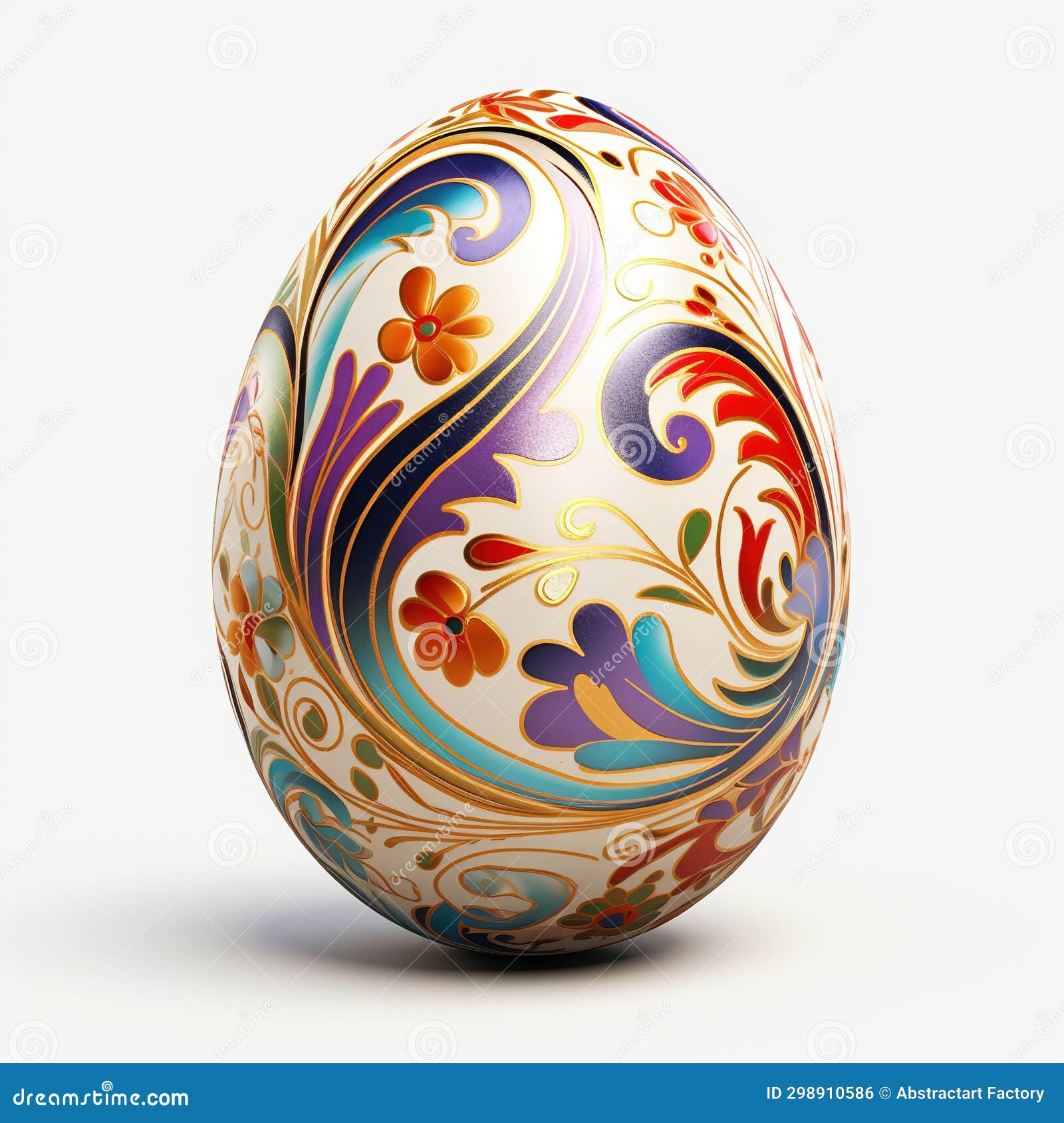 3d Decorative Realistic Egg Shell. Easter Egg on White Background Stock ...