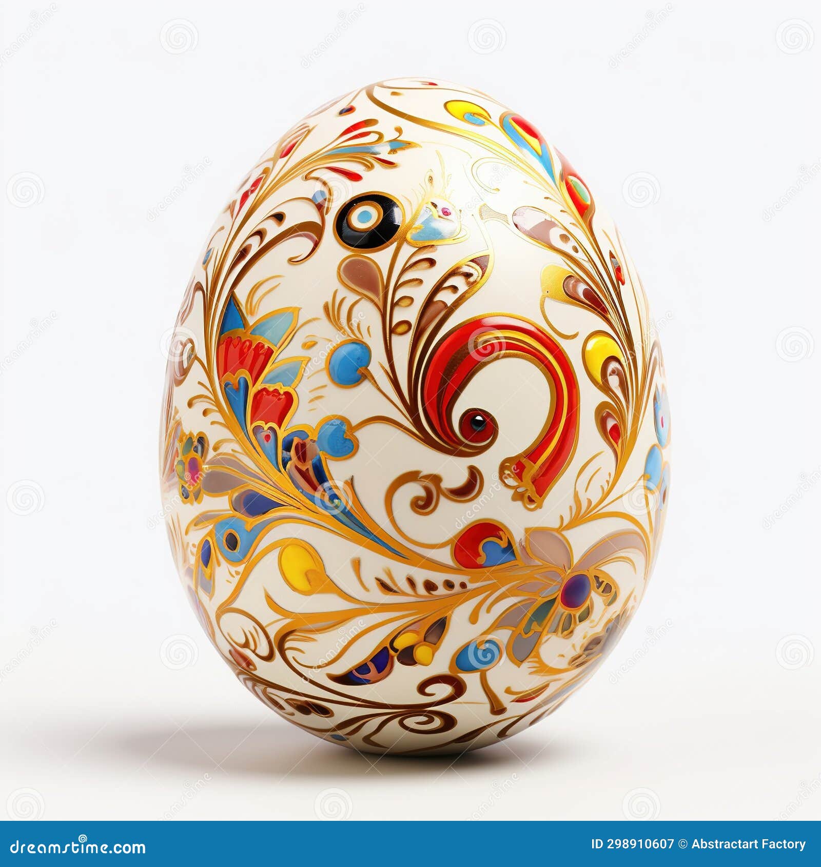 3d Decorative Realistic Egg Shell. Easter Egg on White Background Stock ...