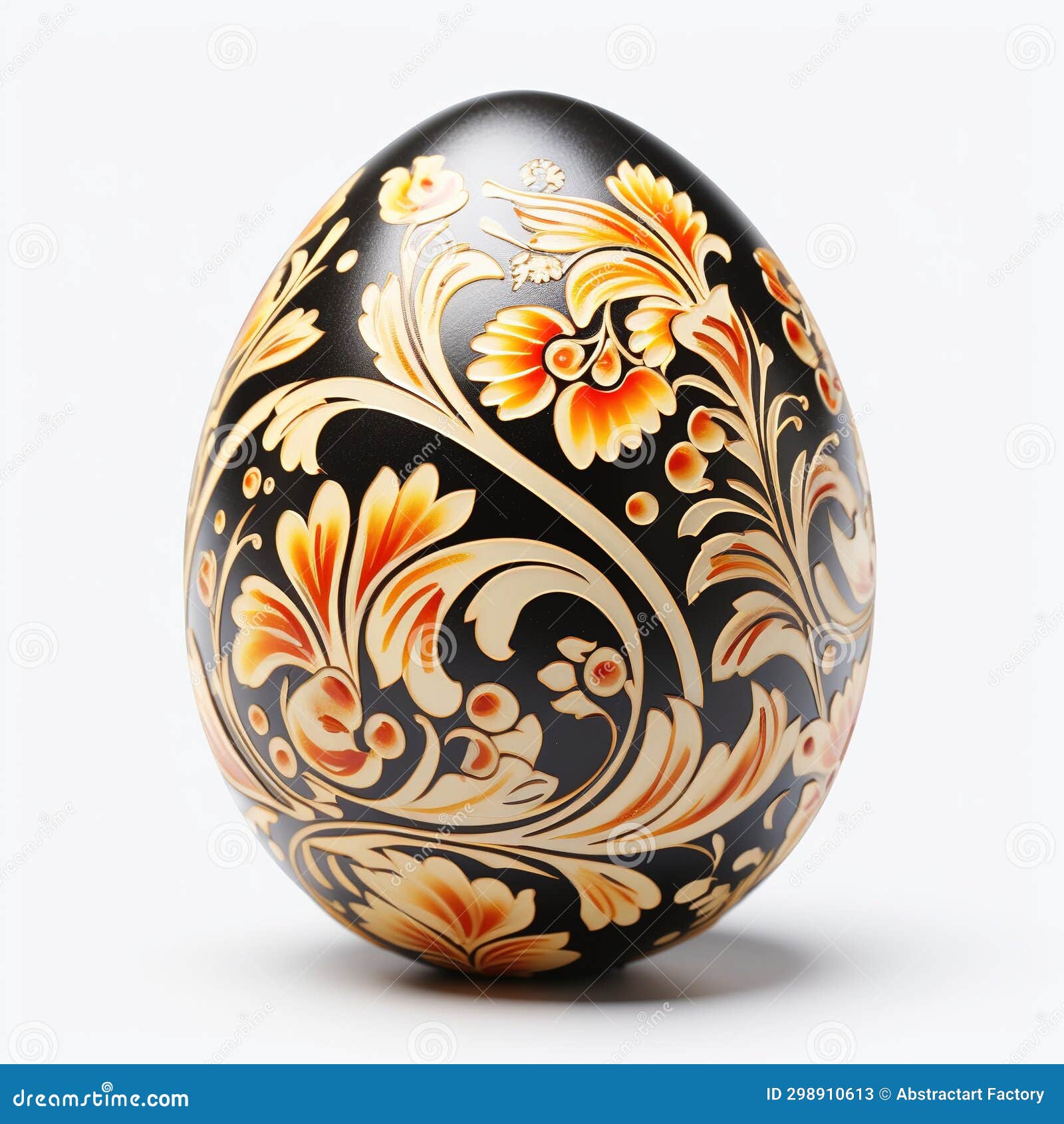 3d Decorative Realistic Egg Shell. Easter Egg on White Background Stock ...