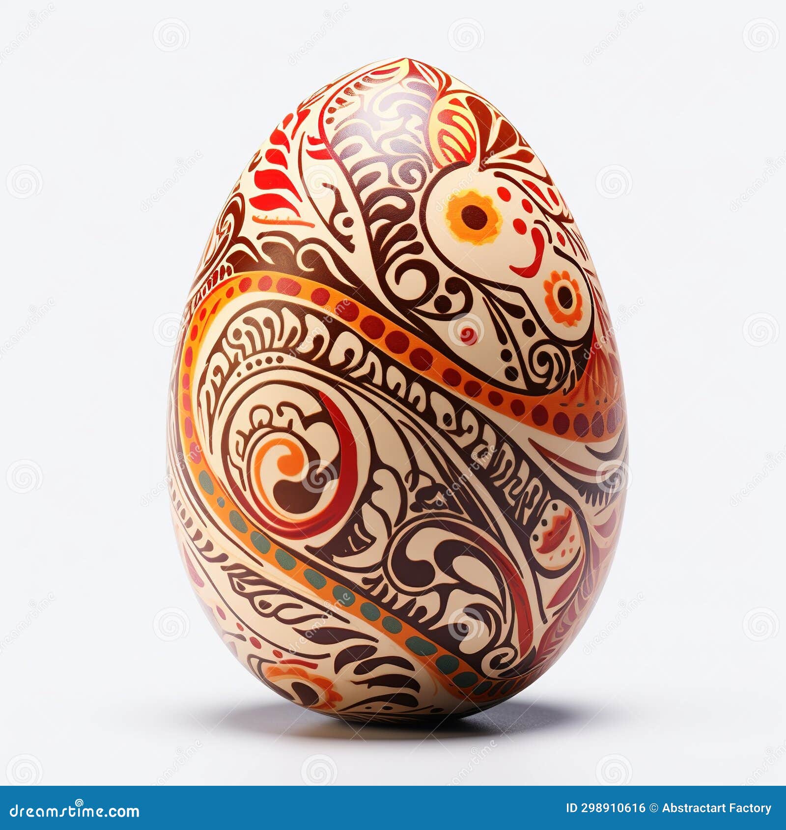 3d Decorative Realistic Egg Shell. Easter Egg on White Background Stock ...