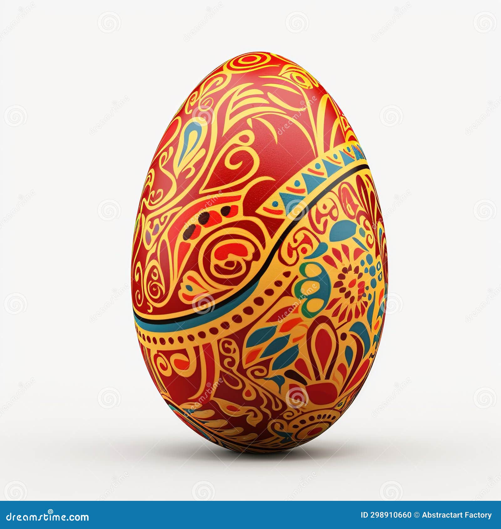 3d Decorative Realistic Egg Shell. Easter Egg on White Background Stock ...