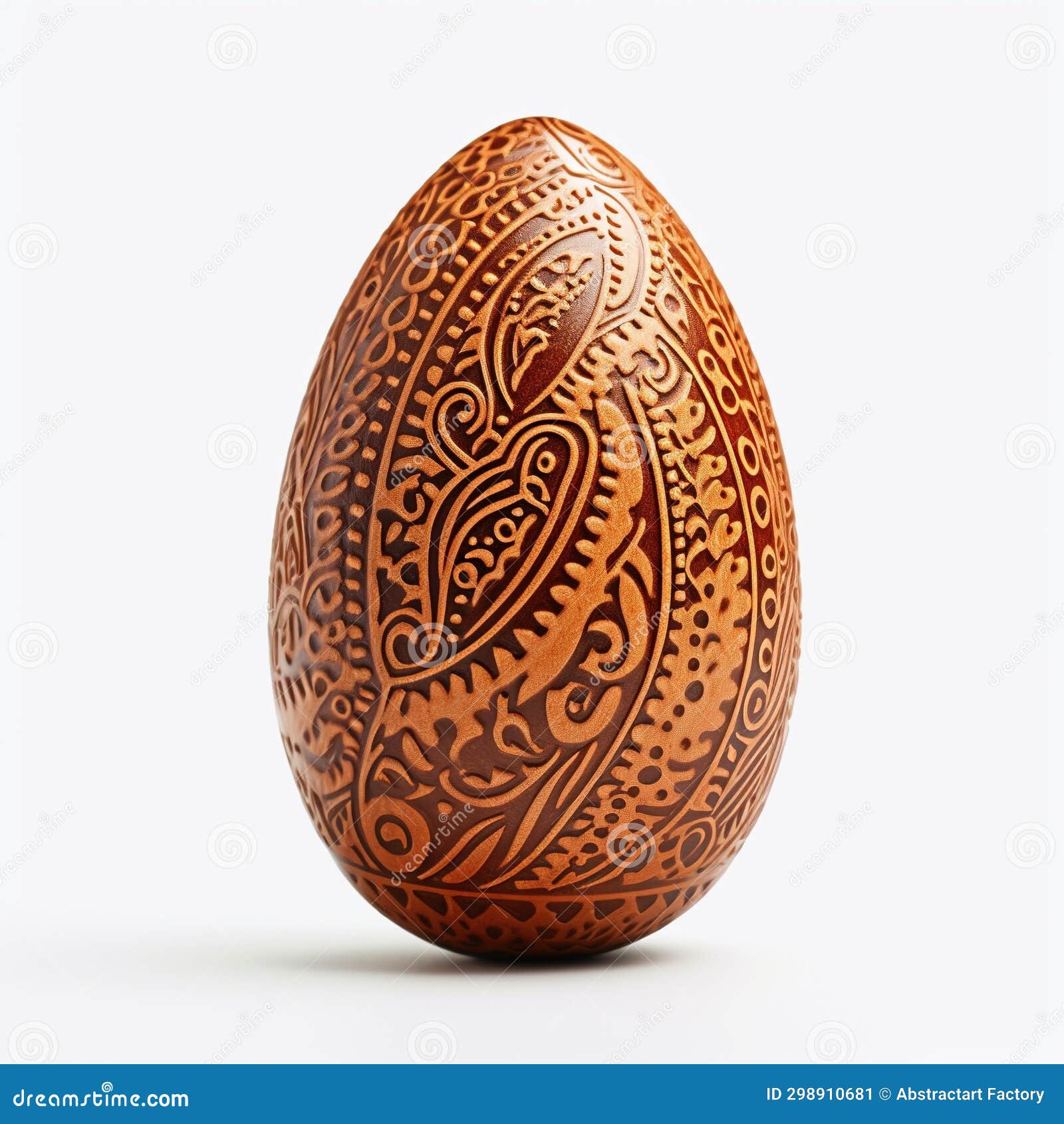 3d Decorative Realistic Egg Shell. Easter Egg on White Background Stock ...
