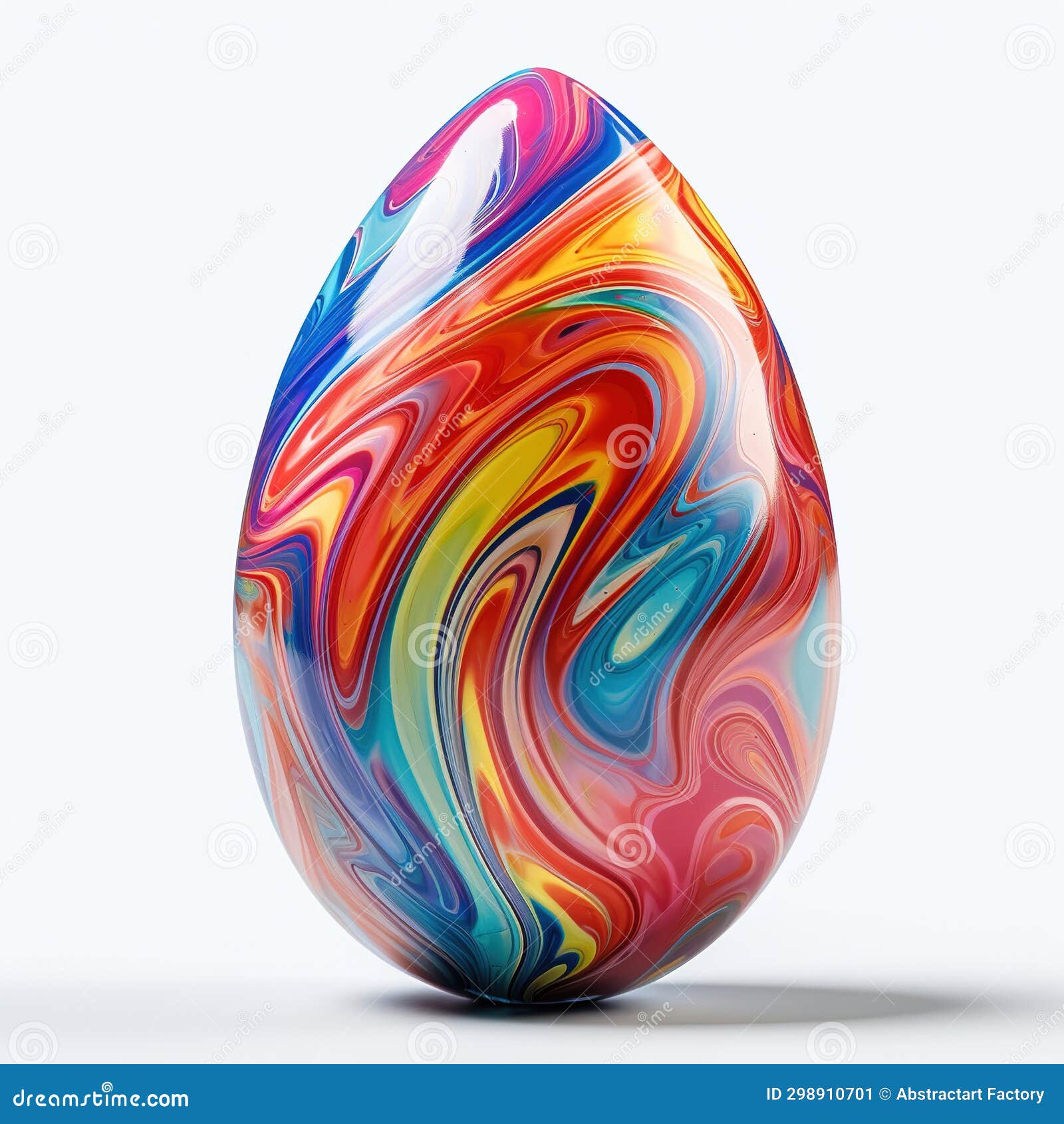 3d Decorative Realistic Egg Shell. Easter Egg on White Background Stock ...