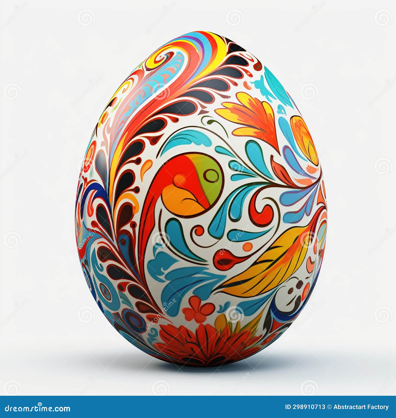3d Decorative Realistic Egg Shell. Easter Egg on White Background Stock ...