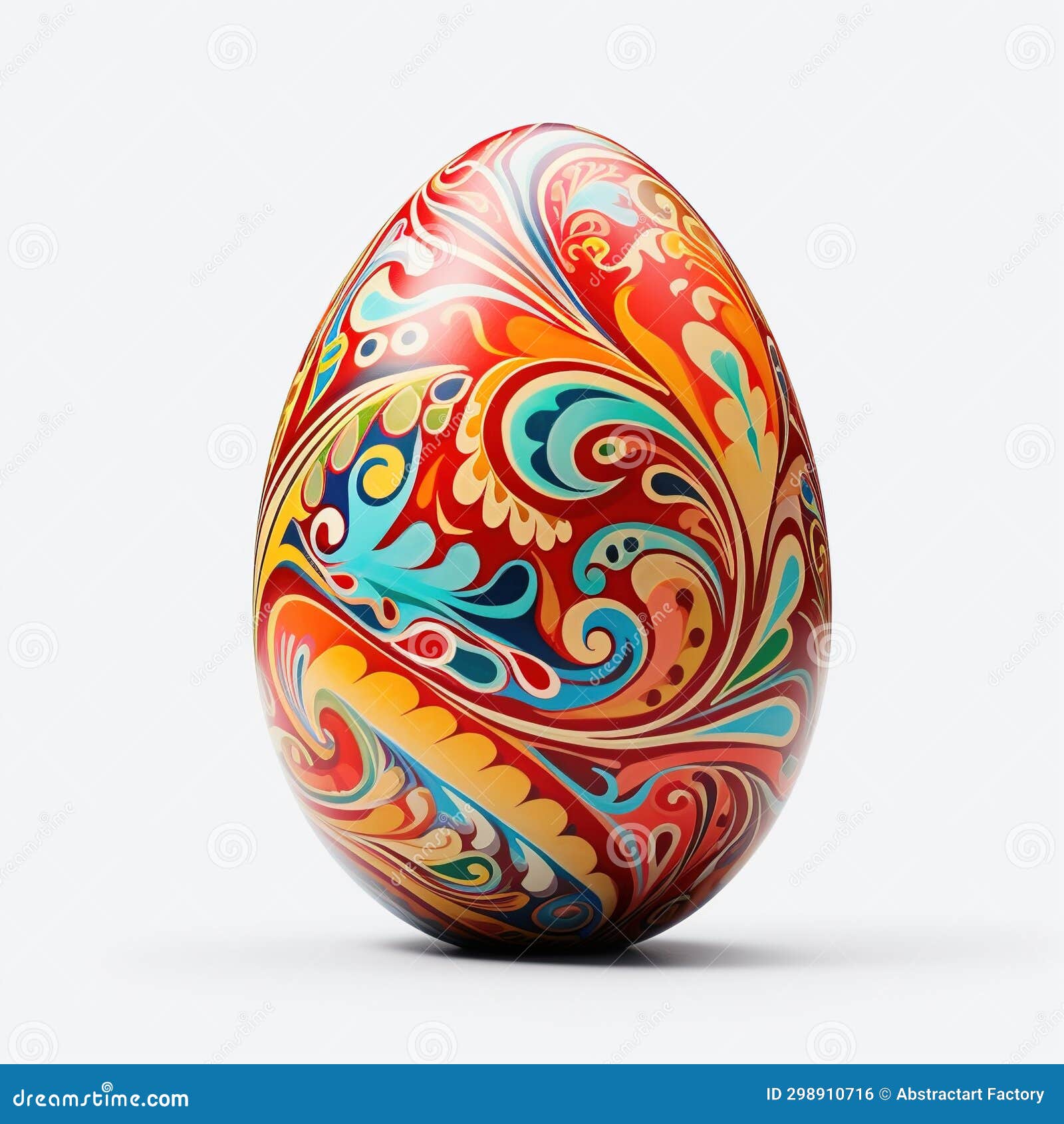 3d Decorative Realistic Egg Shell. Easter Egg on White Background Stock ...