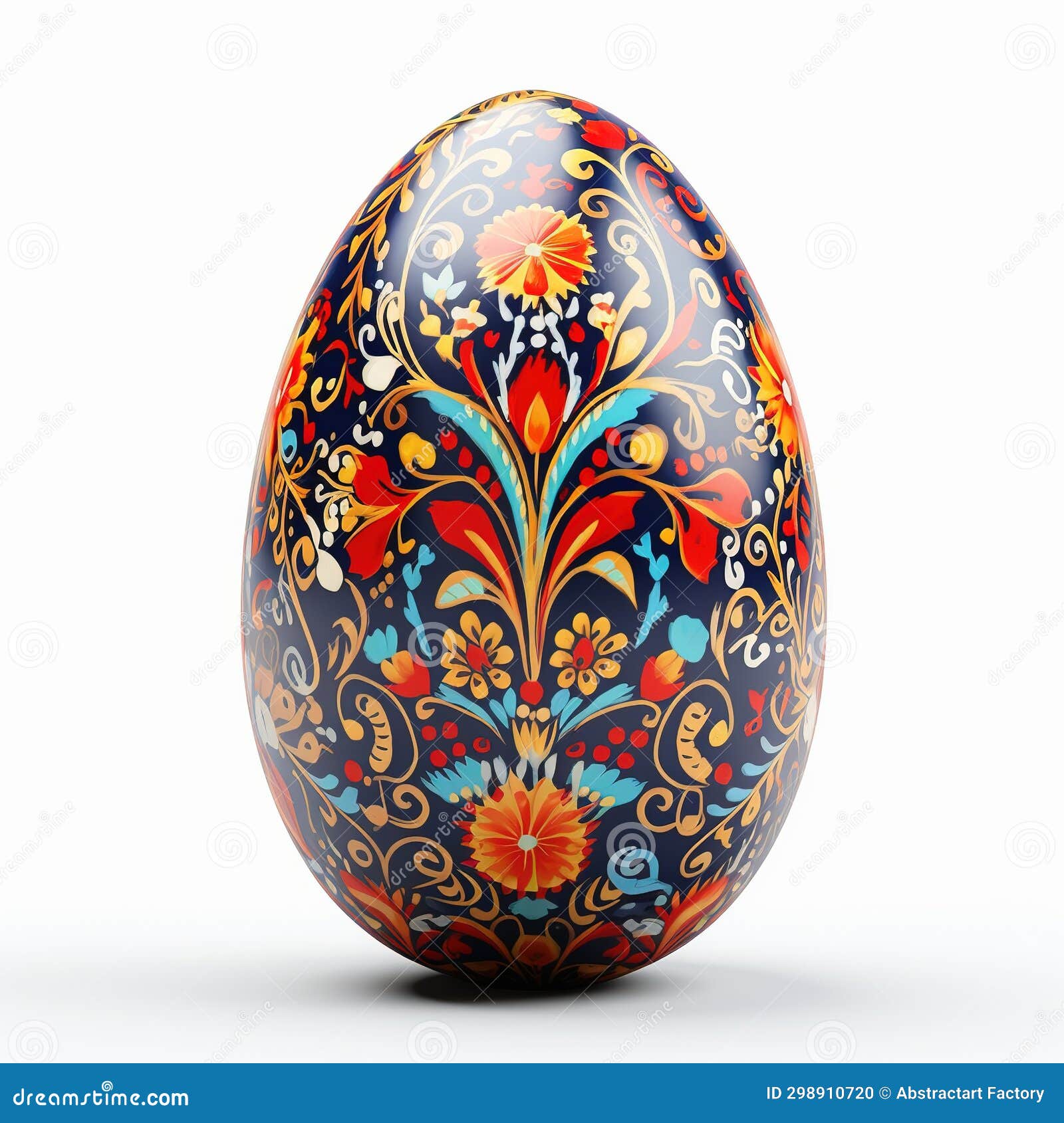 3d Decorative Realistic Egg Shell. Easter Egg on White Background Stock ...