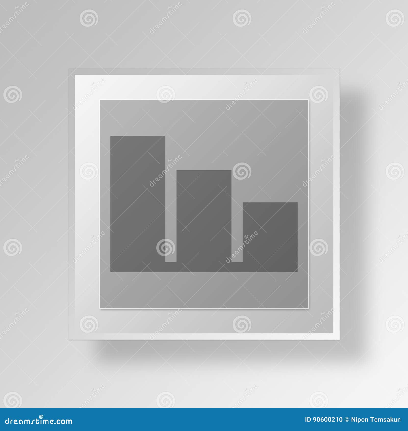 3D Decrease Icon Business Concept Stock Illustration - Illustration of ...