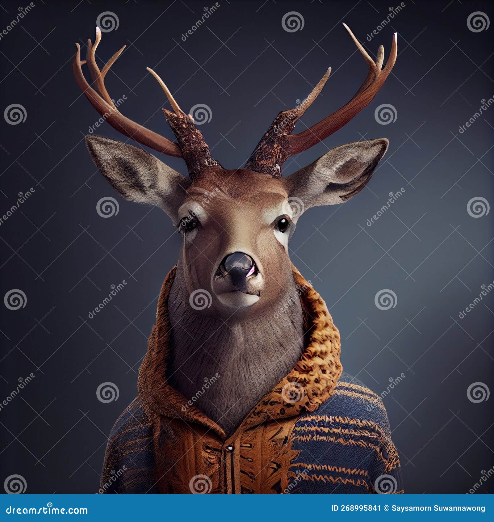 3D Deer Avatar for Web Account or Games Online Stock Illustration ...