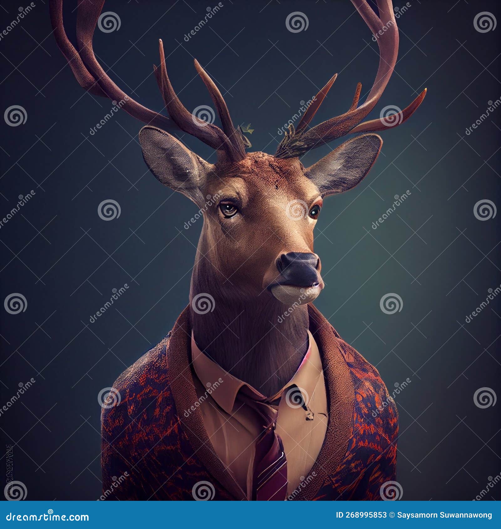 3D Deer Avatar for Web Account or Games Online Stock Illustration ...