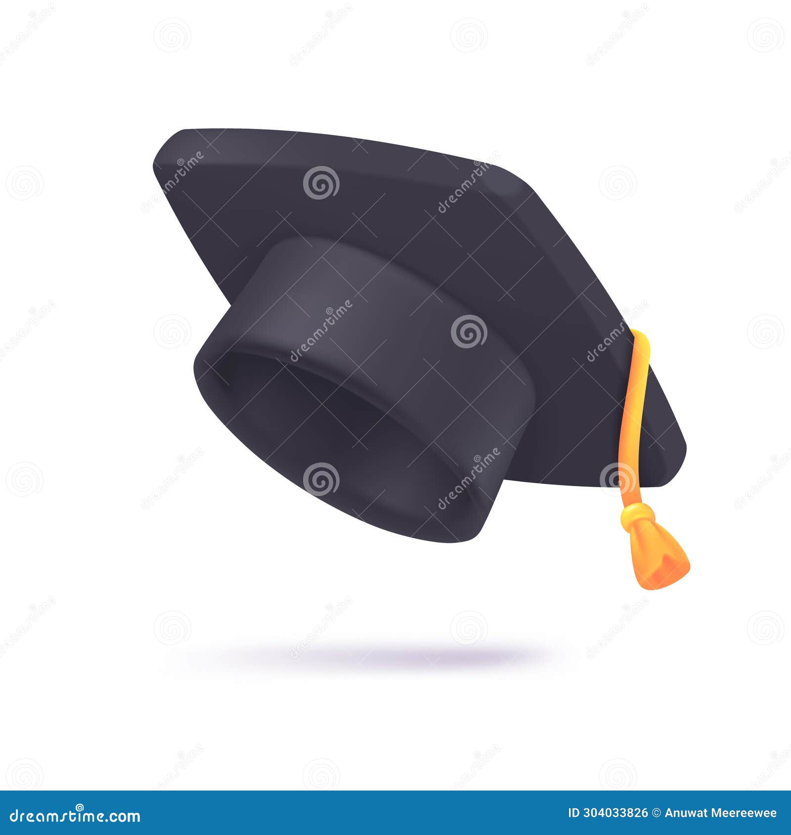 3D Degree Cap. University Graduation. Training Lessons in Learning ...
