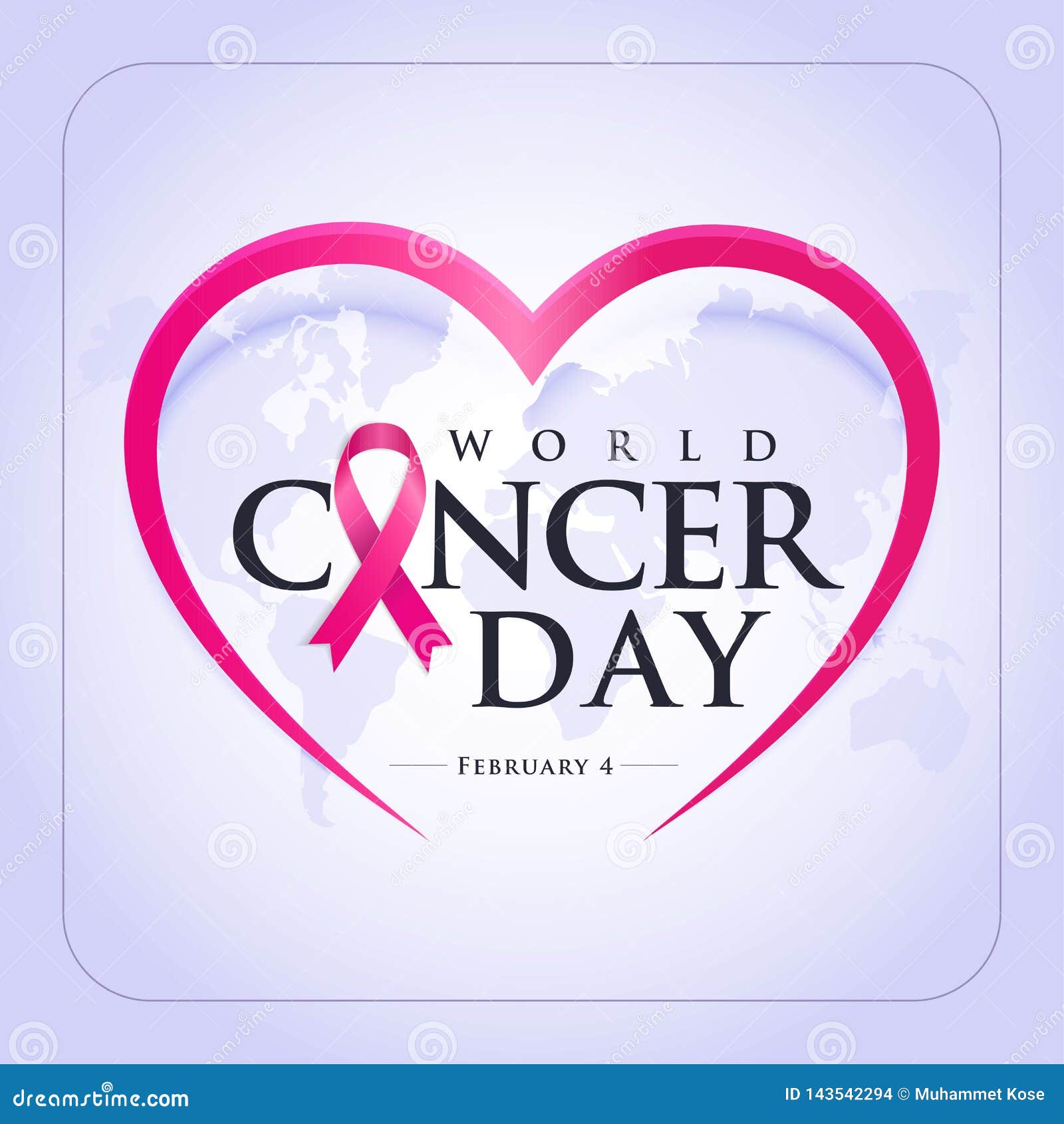 D?a del c?ncer del mundo ilustración del vector. Ilustración de salud ...