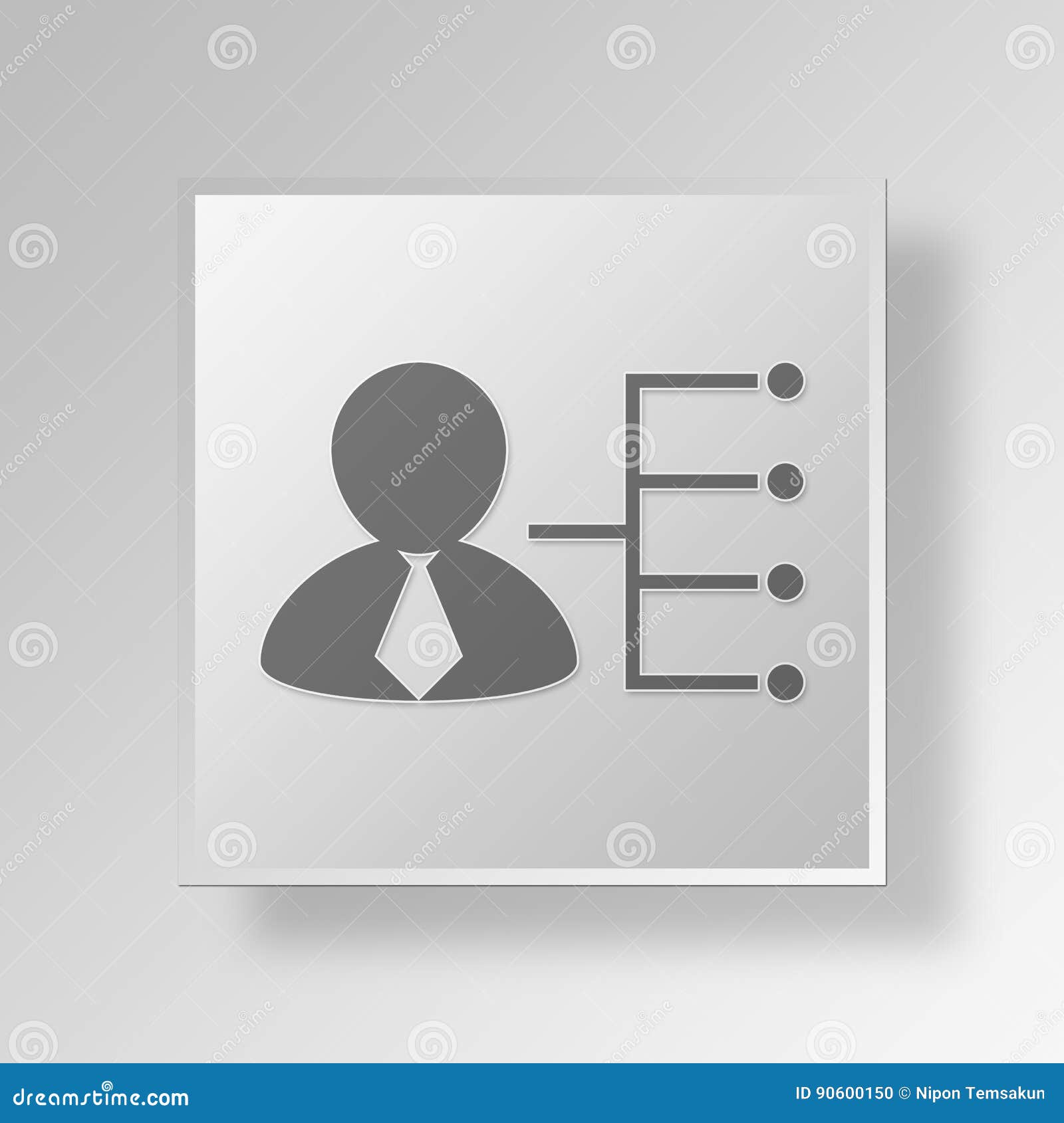 3D Delegate Icon Business Concept Stock Illustration - Illustration of ...