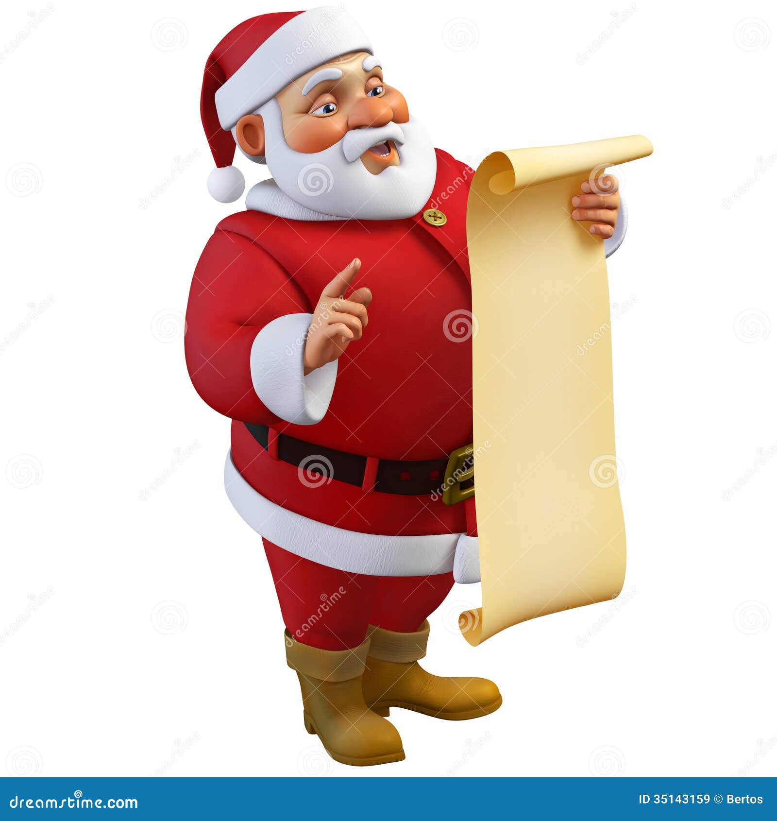 3d Desenhos Animados Papai Noel Ilustração Stock - Ilustração de ...