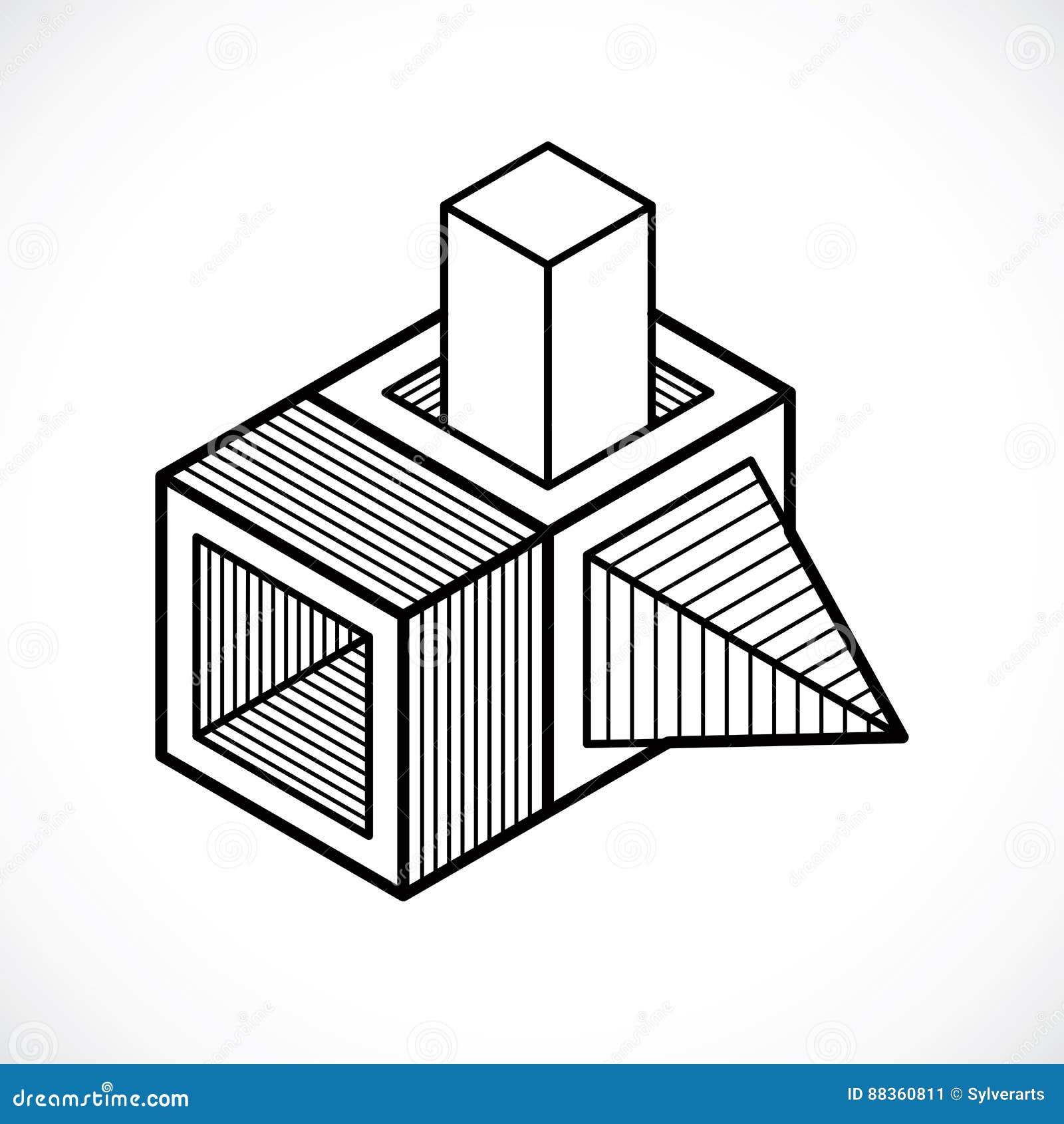3D Design, Abstract Vector Cube Shape. Stock Vector - Illustration of ...