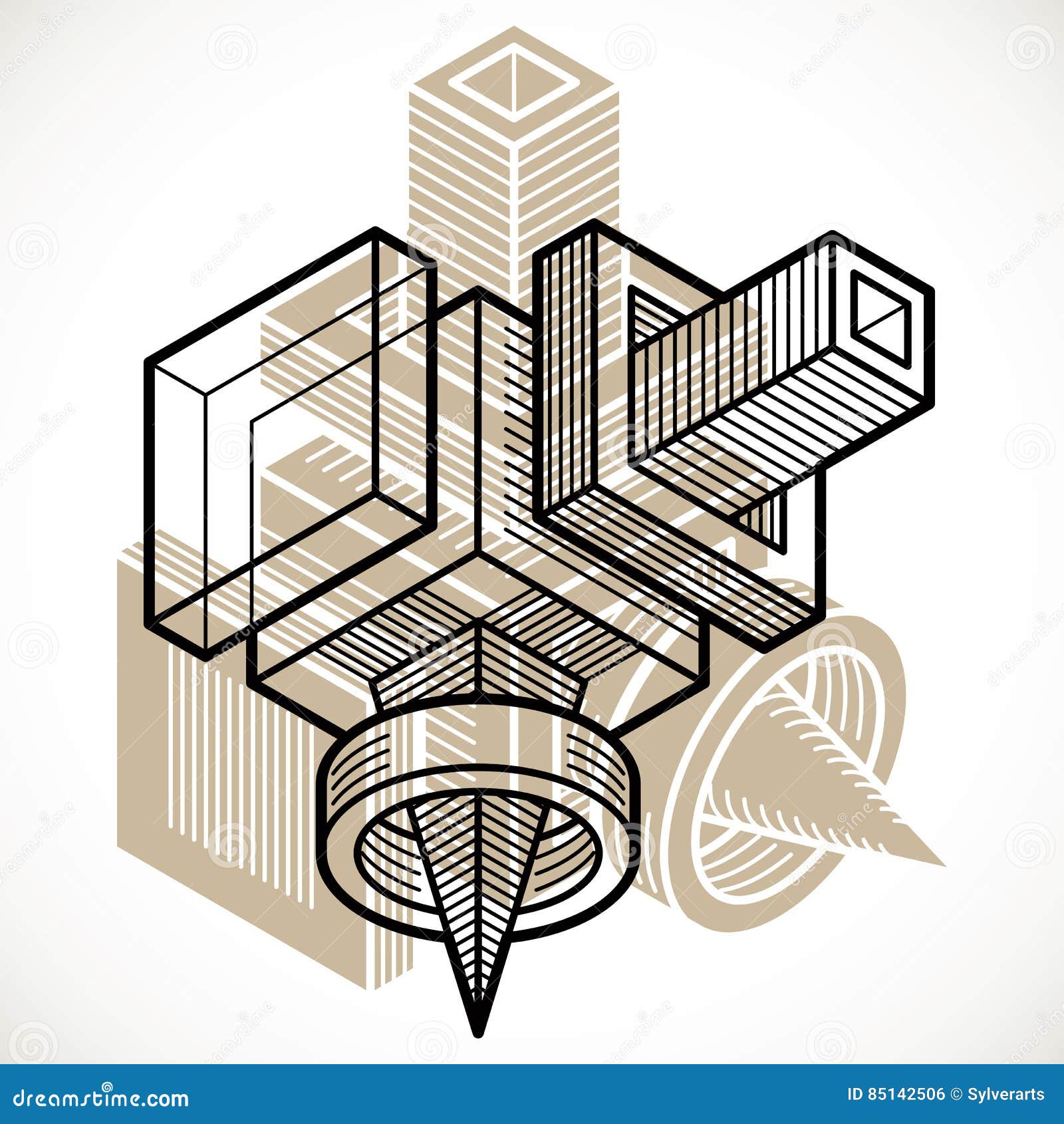 3D Design, Abstract Vector Dimensional Cube Shape. Stock Vector ...